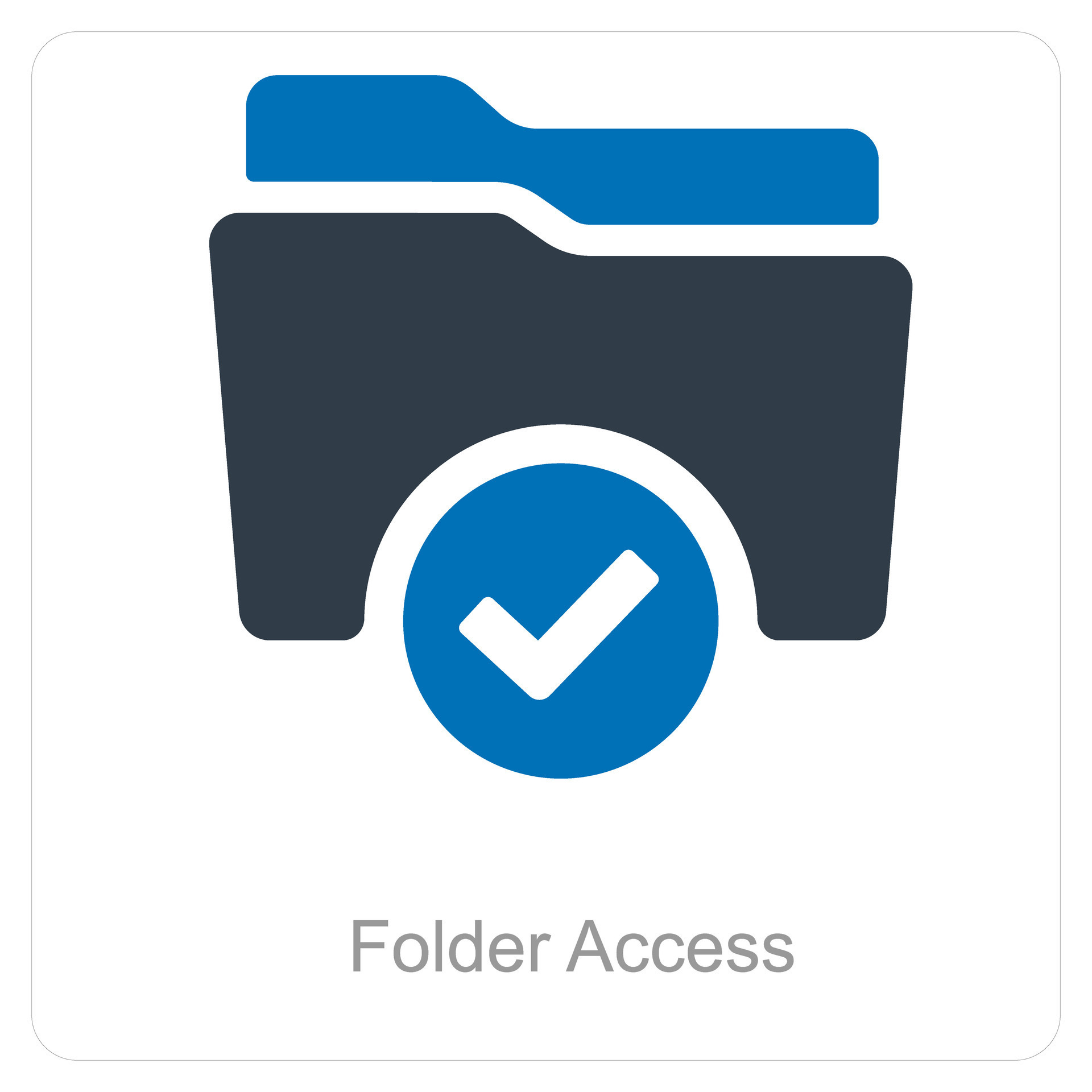 Folder Access and Folder icon concept 25903549 Vector Art at Vecteezy