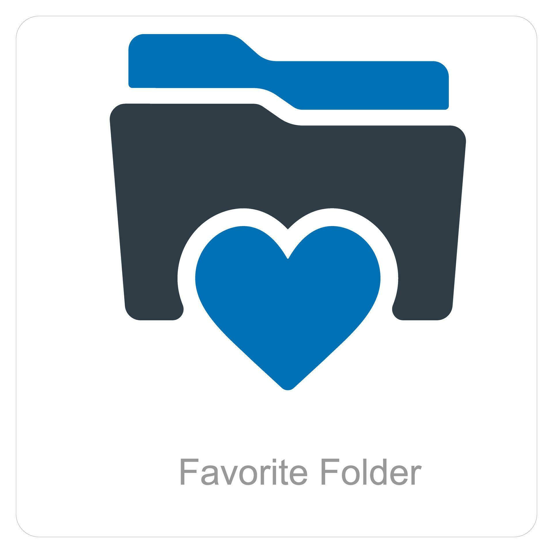 Favorite Folder and Folder icon concept 25903560 Vector Art at Vecteezy