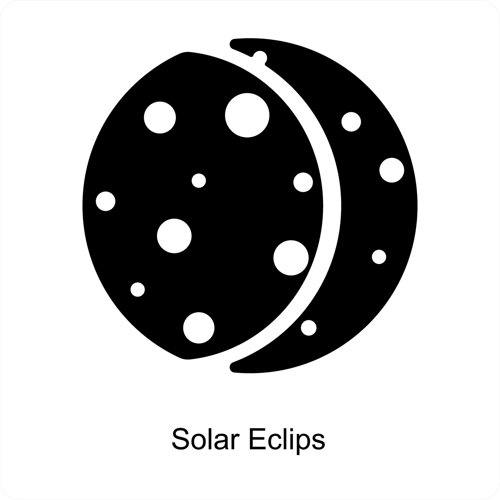 Solar Eclipse and quarter icon concept 25903749 Vector Art at Vecteezy