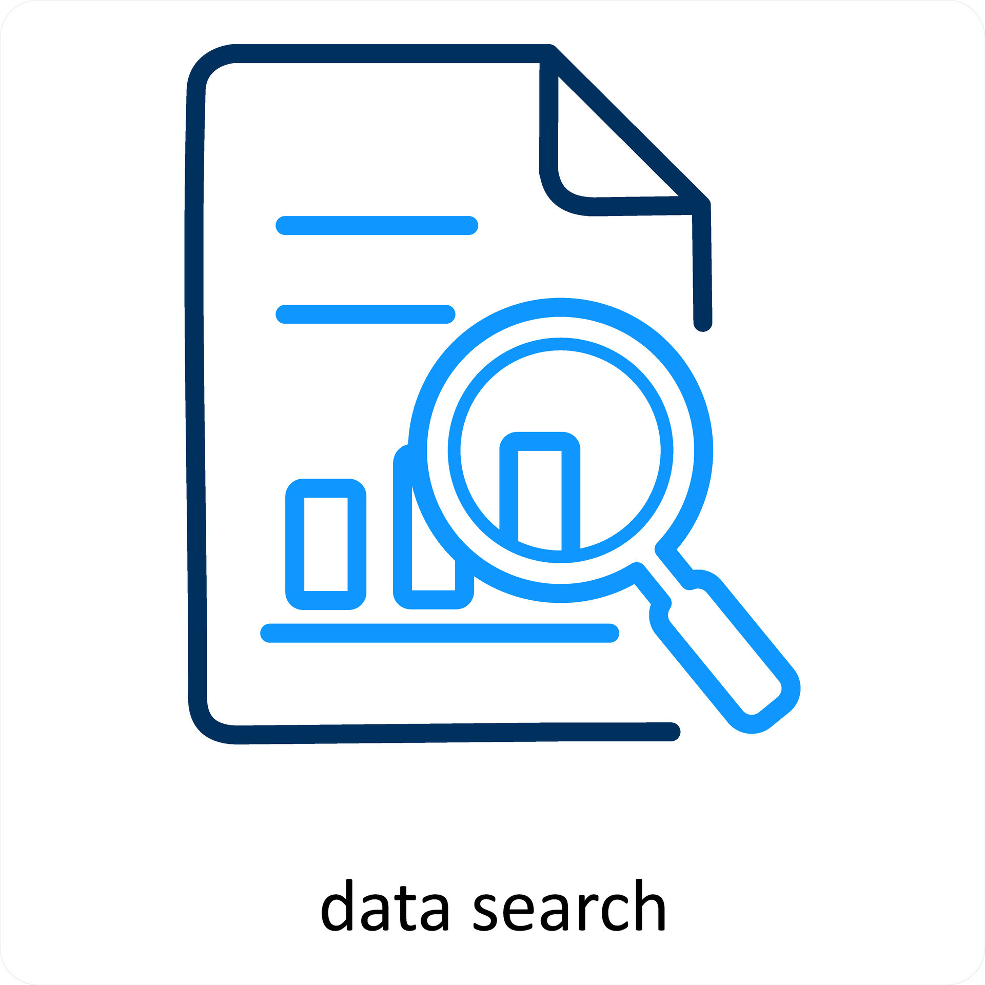 data search and search icon concept 25904046 Vector Art at Vecteezy