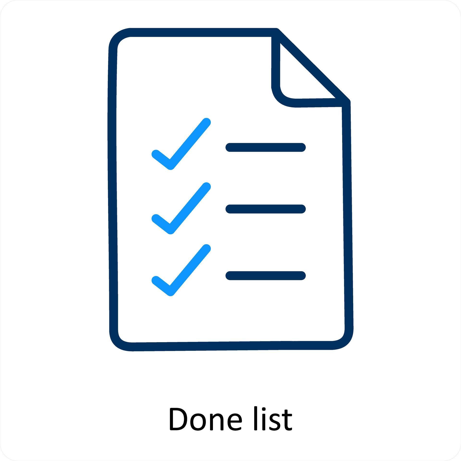 done list and list icon concept 25904070 Vector Art at Vecteezy