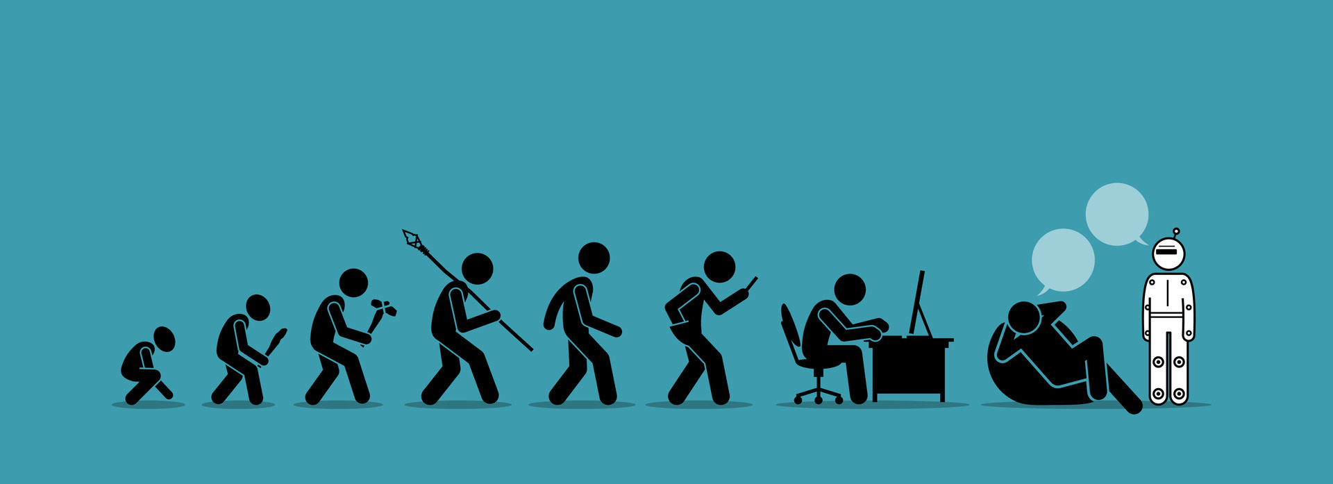 Evolution of human technology AI artificial intelligence chatbot robot ... Evolution of human technology AI artificial intelligence chatbot robot ...