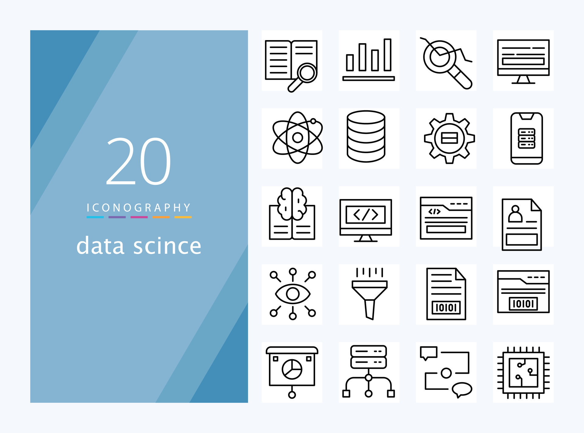 data science line icon for download 25910282 Vector Art at Vecteezy