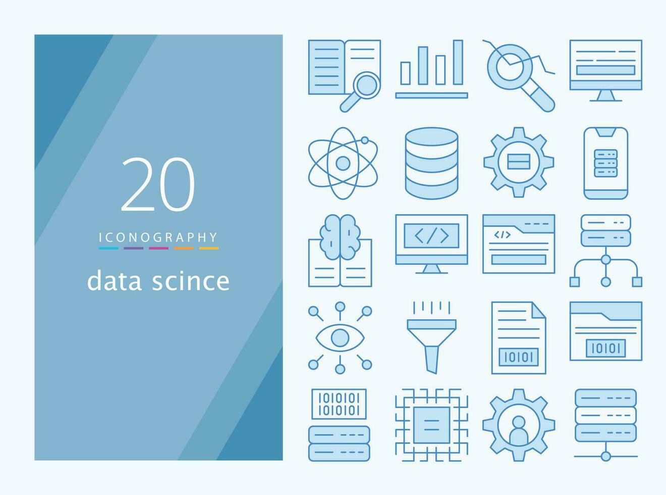 data science blue line icon for download 25910283 Vector Art at Vecteezy