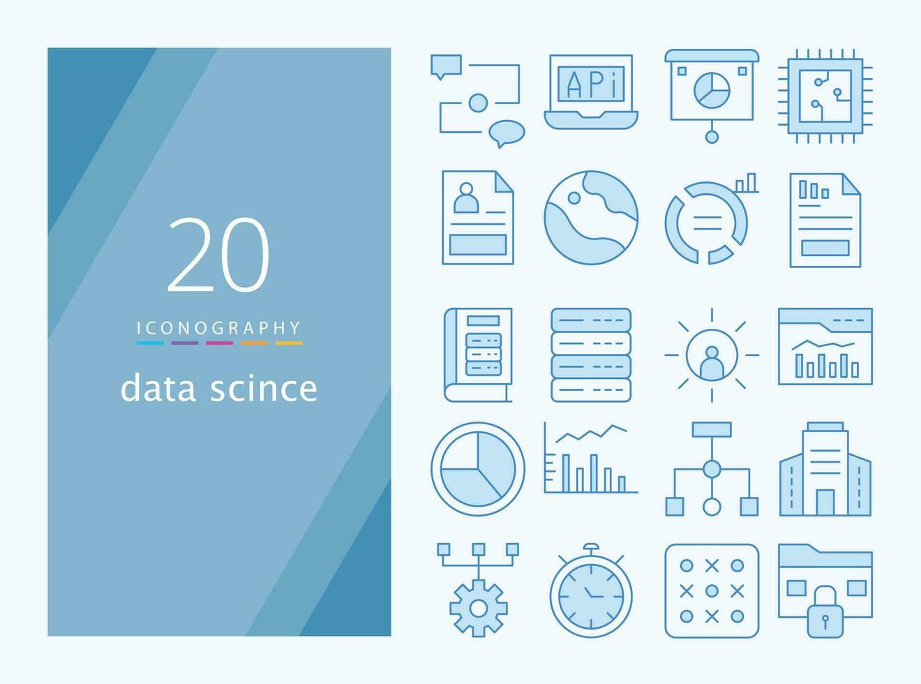 data science blue line icon for download 25910303 Vector Art at Vecteezy