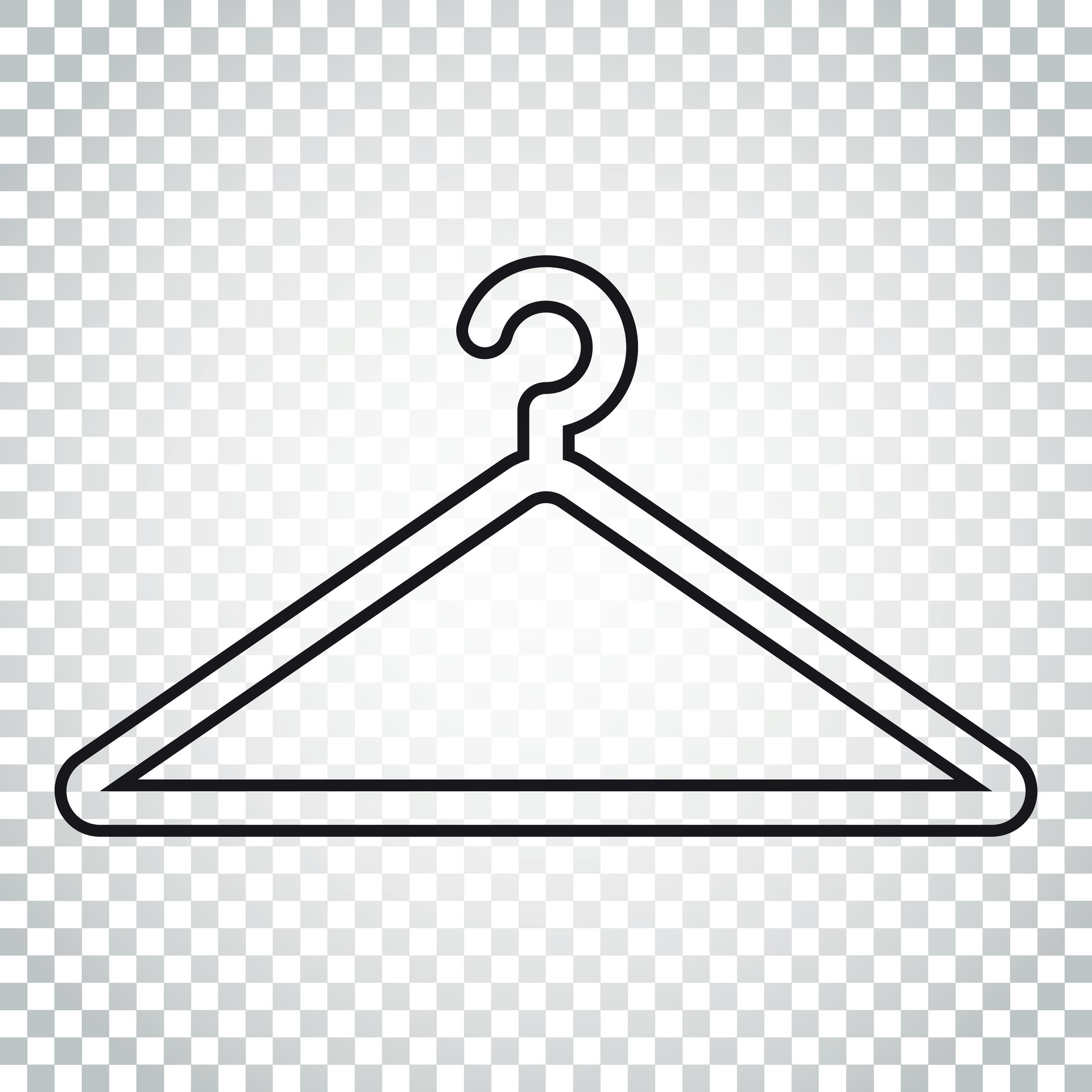 Hanger Vector Icon In Line Style Wardrobe Hanger Flat Illustration Simple Business Concept