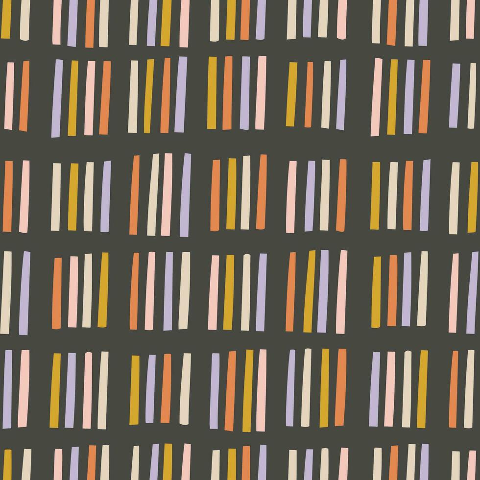 Abstract Lined pattern in retro style. Seamless texture with hand drawn ...