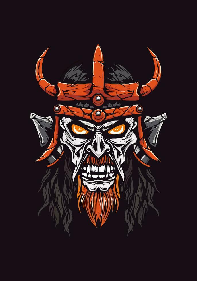 zombie viking warrior illustration 25917036 Vector Art at Vecteezy