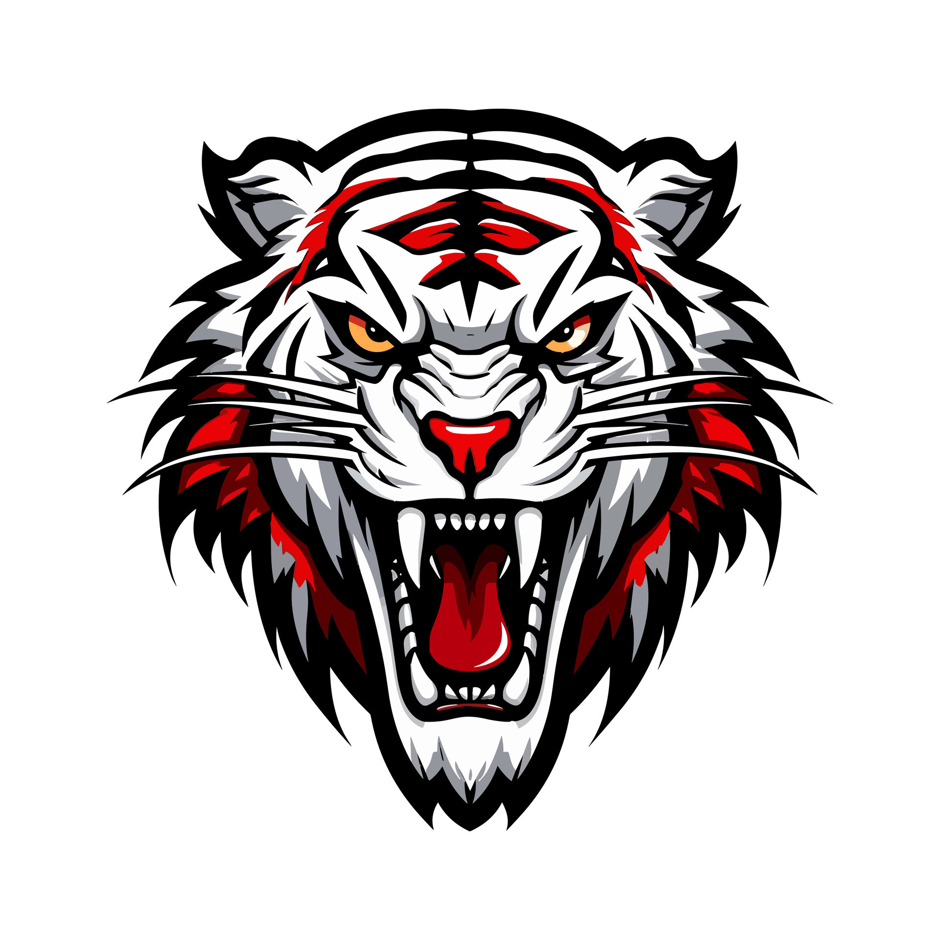 Striking hand drawn tiger logo design with intricate details and ... Striking hand drawn tiger logo design with intricate details and ...