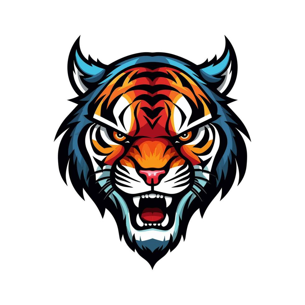 Striking hand drawn tiger logo design with intricate details and powerful presence. Ideal for ...
