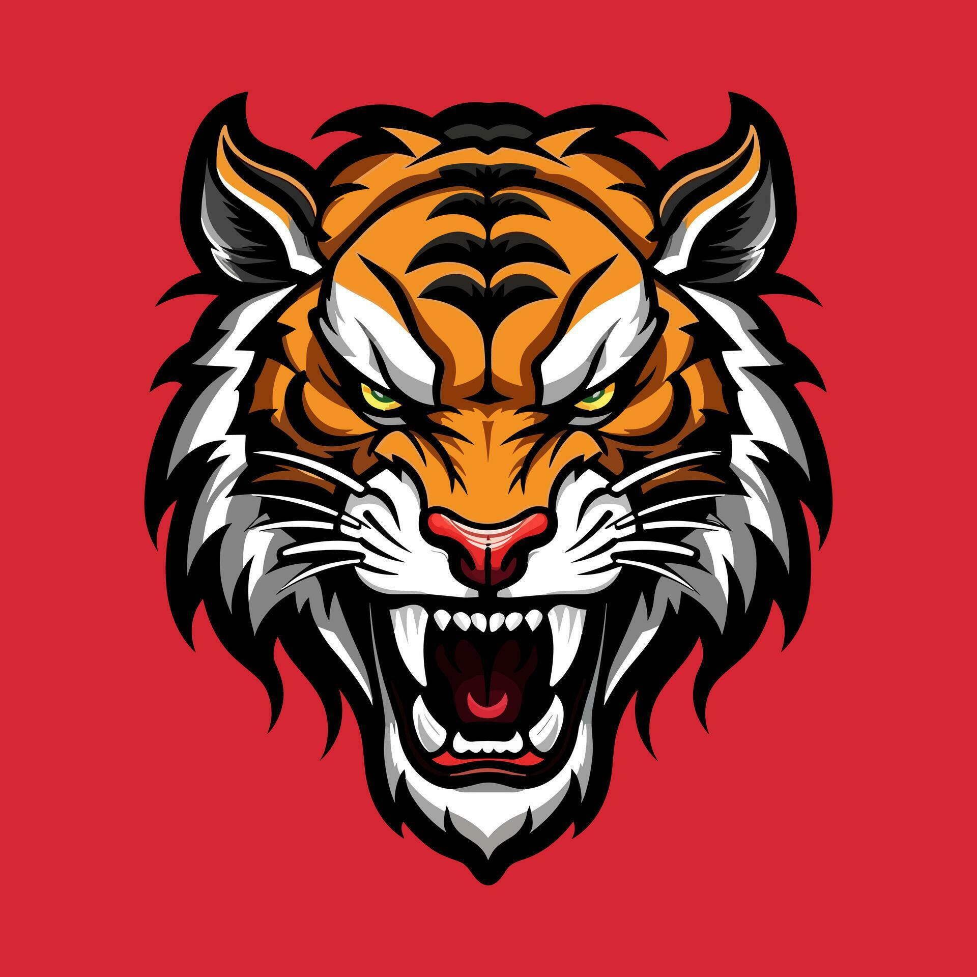 Striking hand drawn tiger logo design with intricate details and powerful presence. Ideal for ...