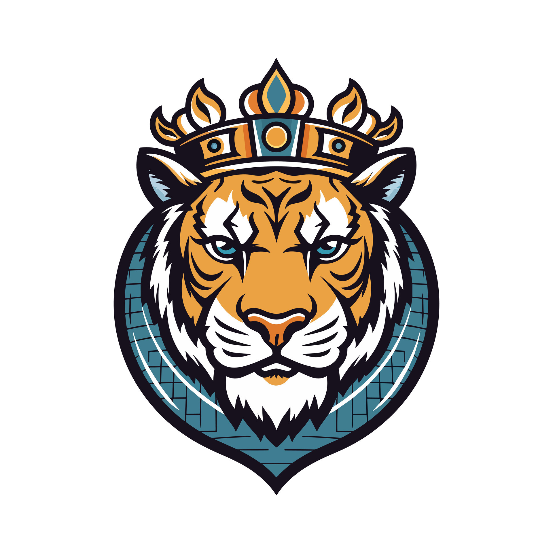 Striking hand drawn tiger logo design with intricate details and ... Striking hand drawn tiger logo design with intricate details and ...