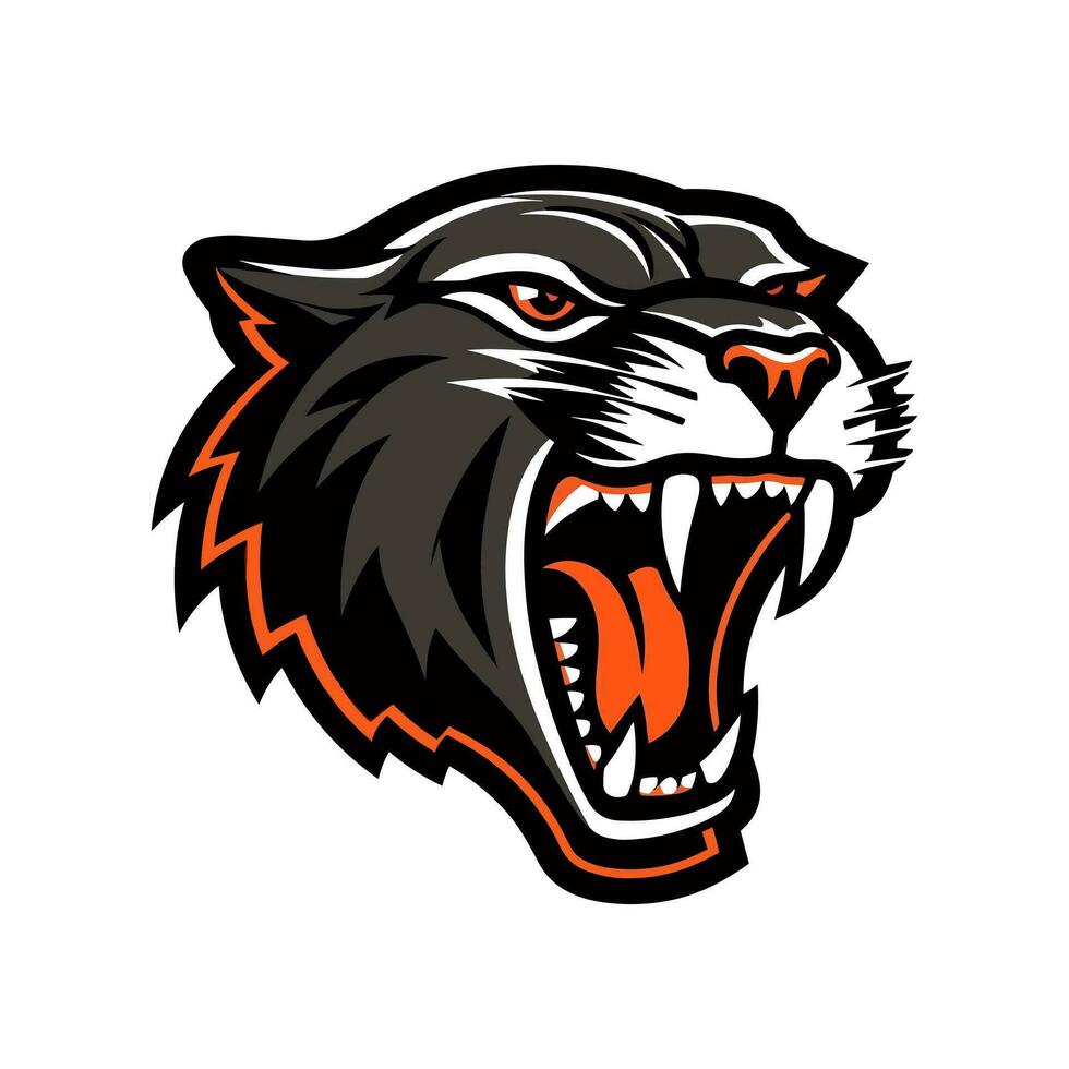 Howling Panther Head Vector Clip Art Illustration 25918995 Vector Art