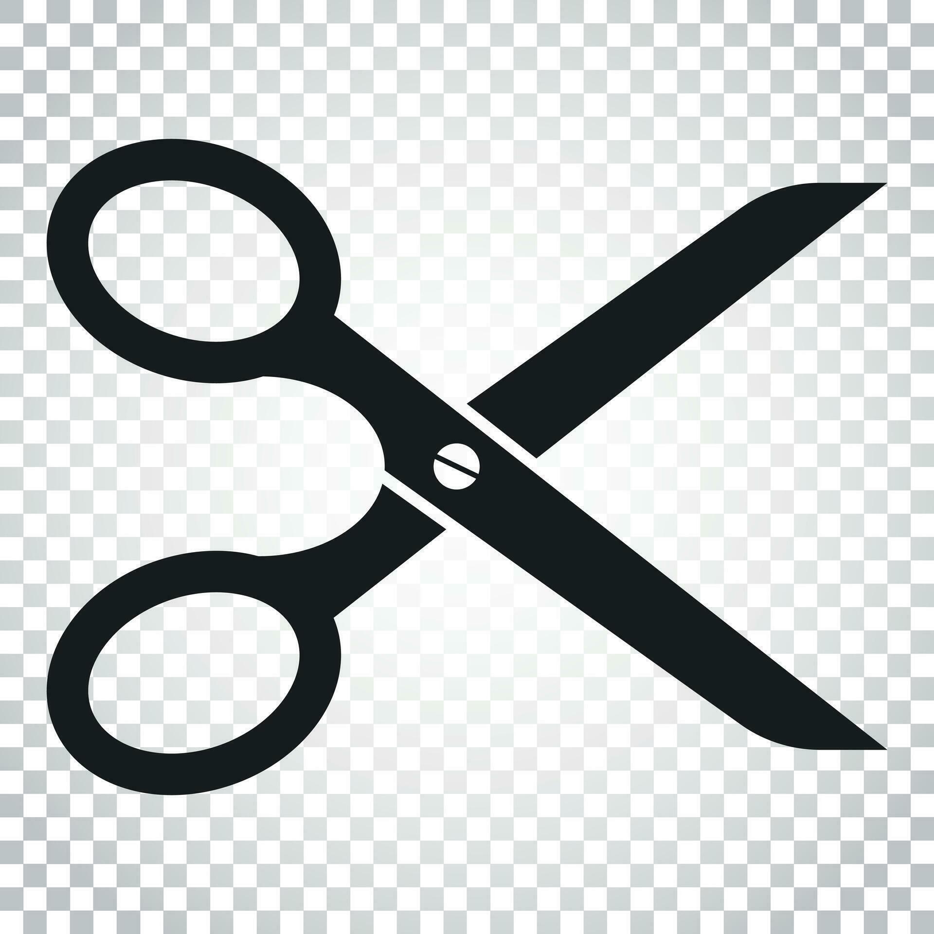 Scissors flat icon. Scissor vector illustration. Simple business concept pictogram on isolated ...