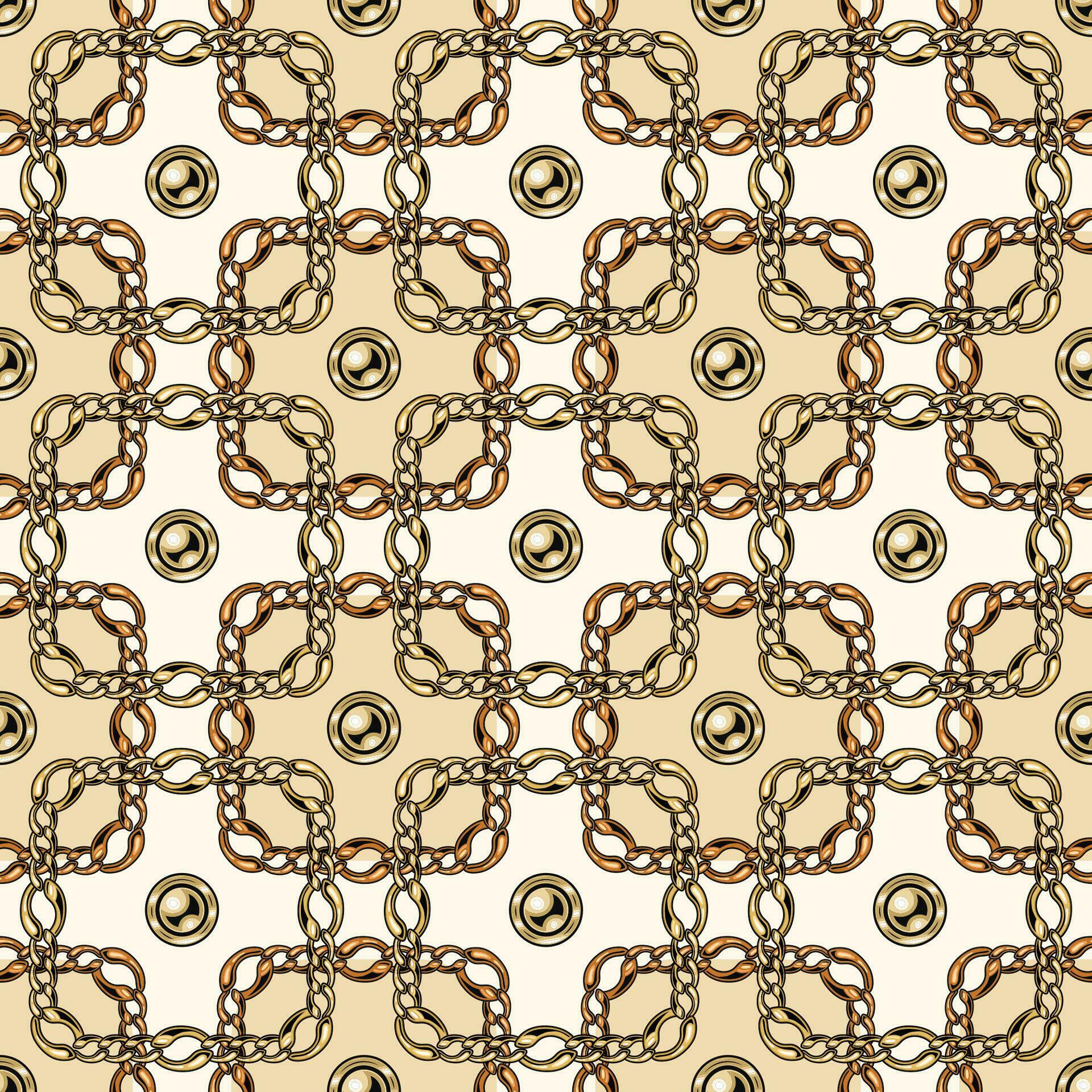 Seamless geometric chain pattern with intricate overlapping squares on ...