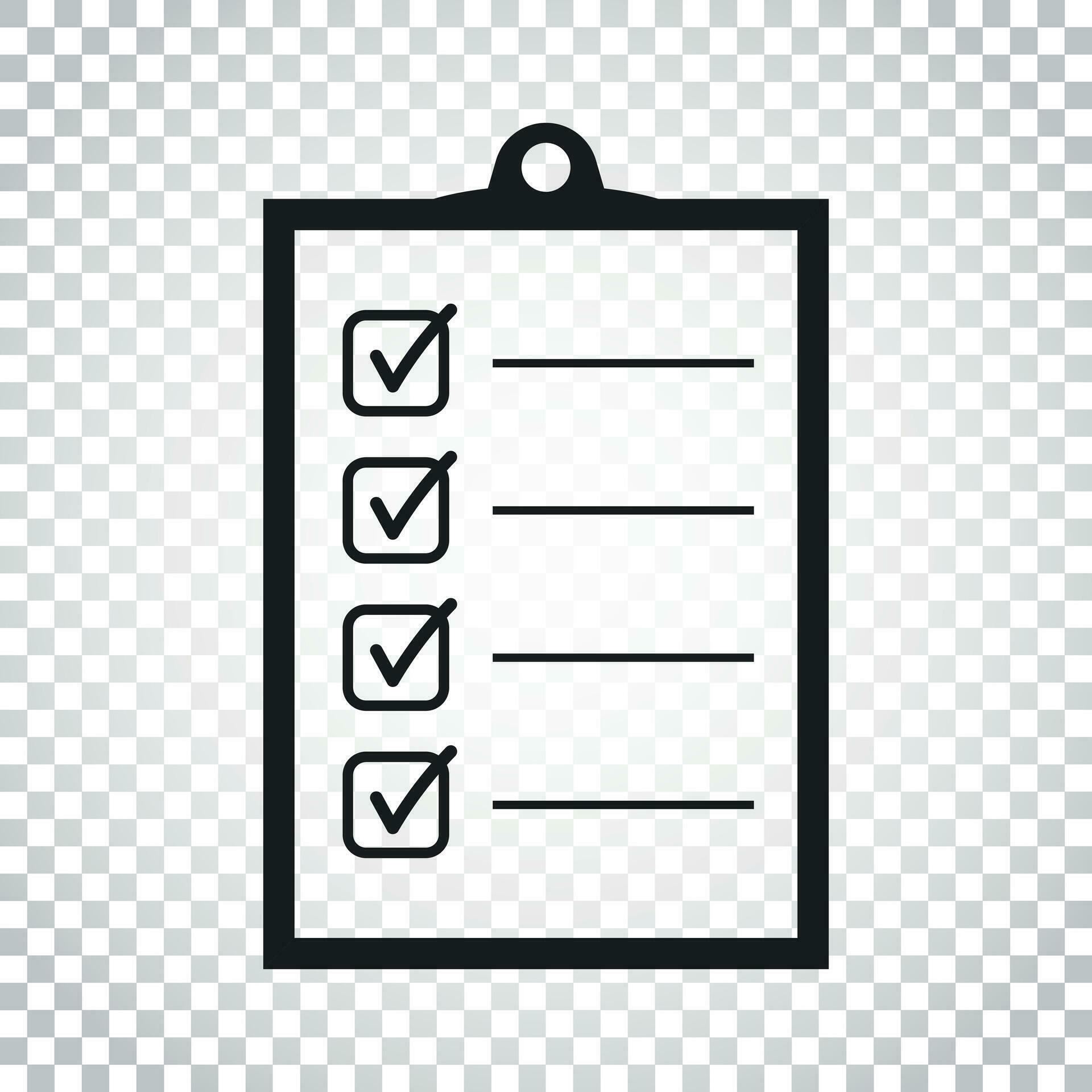 To do list icon. Checklist, task list vector illustration in flat style. Reminder concept icon ...