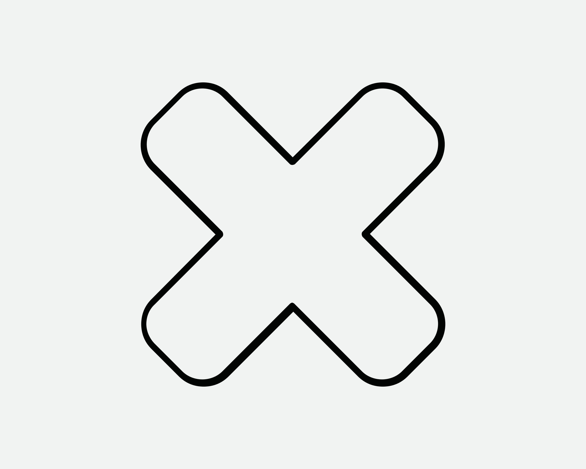 Cross Line Icon Wrong X Incorrect Reject Cancel Negative Close Remove Decline No Black White