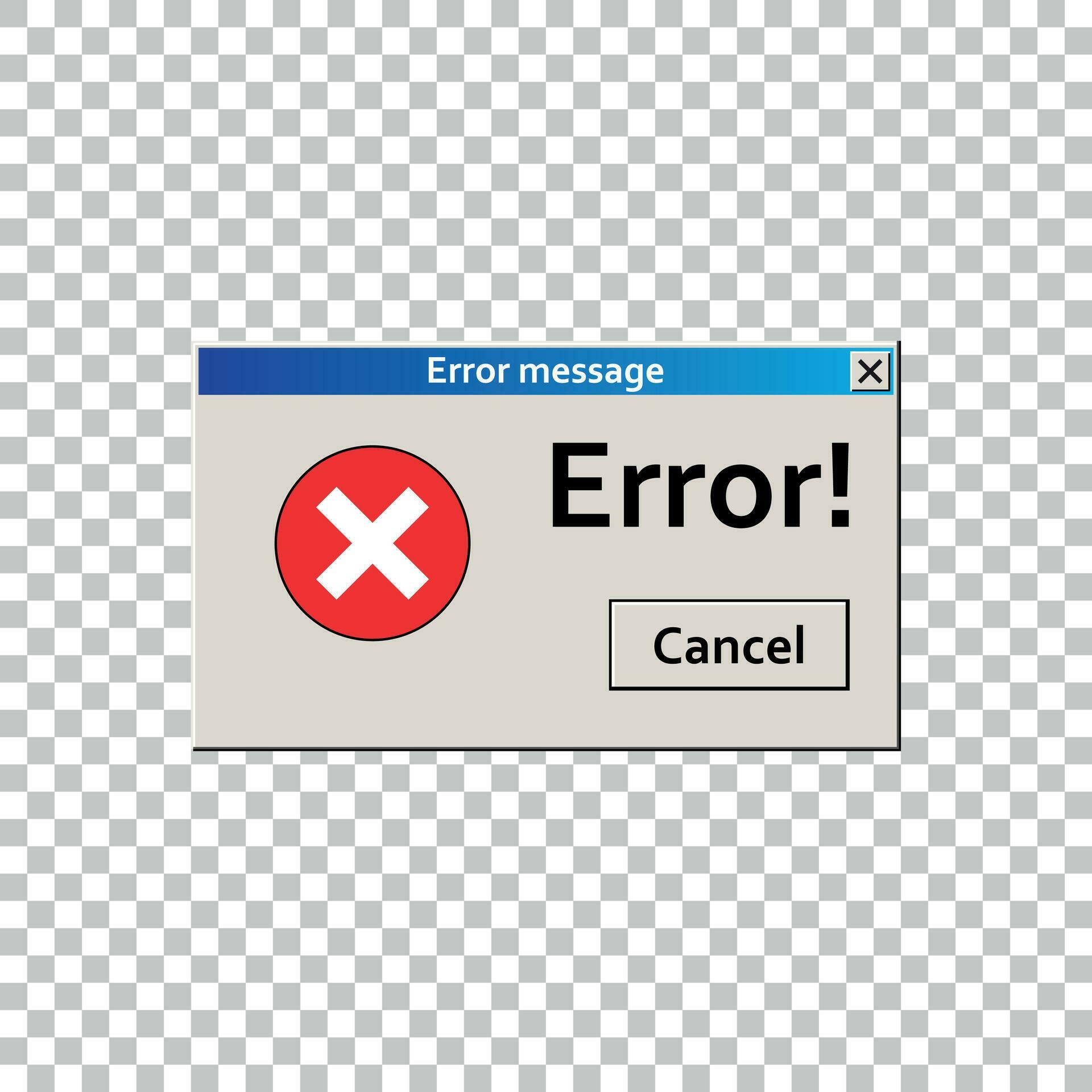 error advertencia mensaje. usuario interfaz ventana. virus alerta ilustración. 25921332 Vector ...