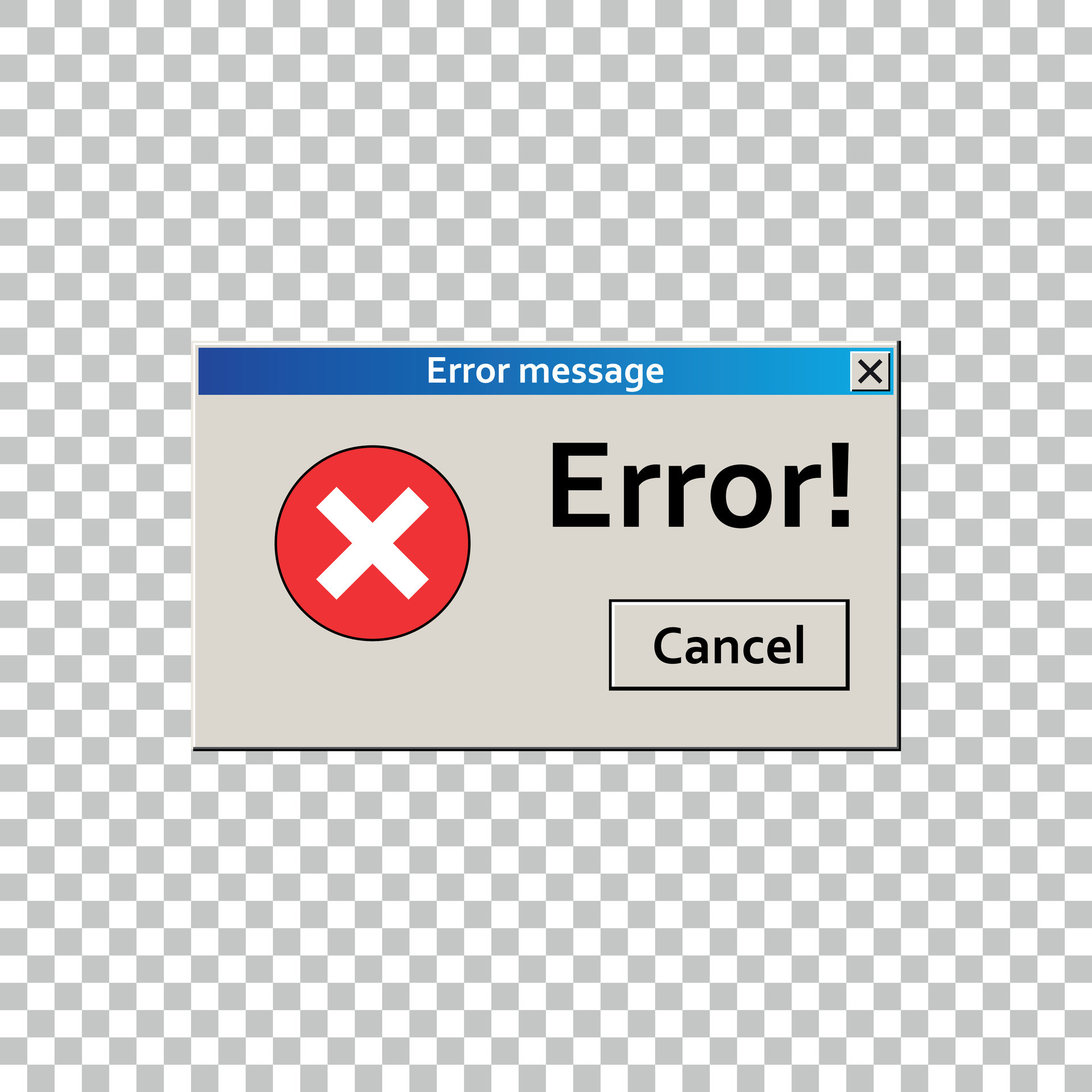 error advertencia mensaje. usuario interfaz ventana. virus alerta ilustración. 25921332 Vector ...