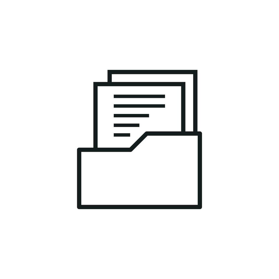 Document Flat Vector Icon Archive Data File Symbol Logo Illustration