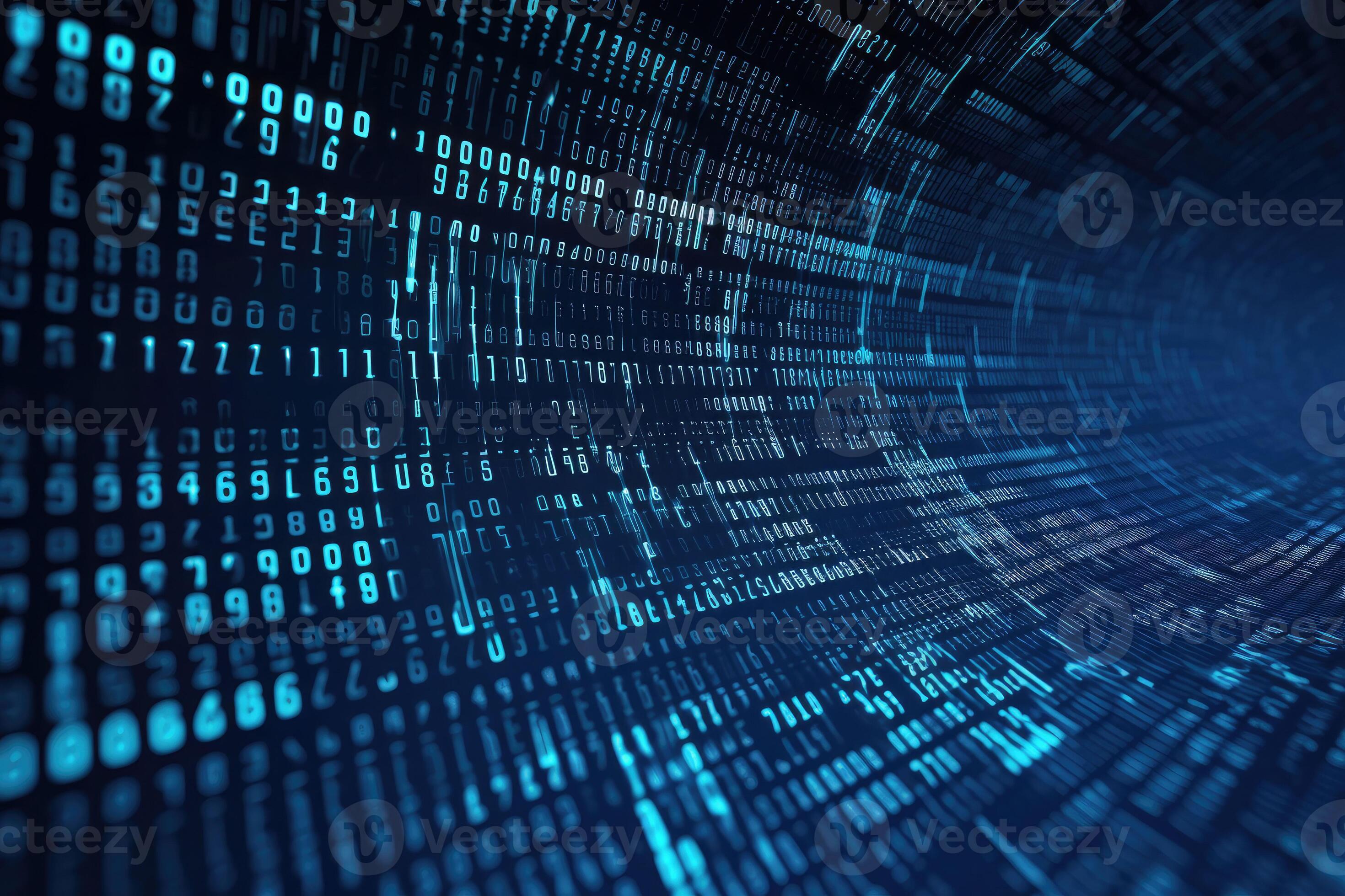 Digital Binary Data Streaming Binary Code Background Matrix Background With Digits 25935193
