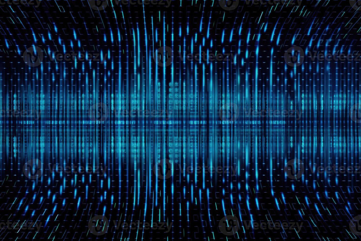Digital Binary Data Streaming Binary Code Background Matrix Background With Digits Generative
