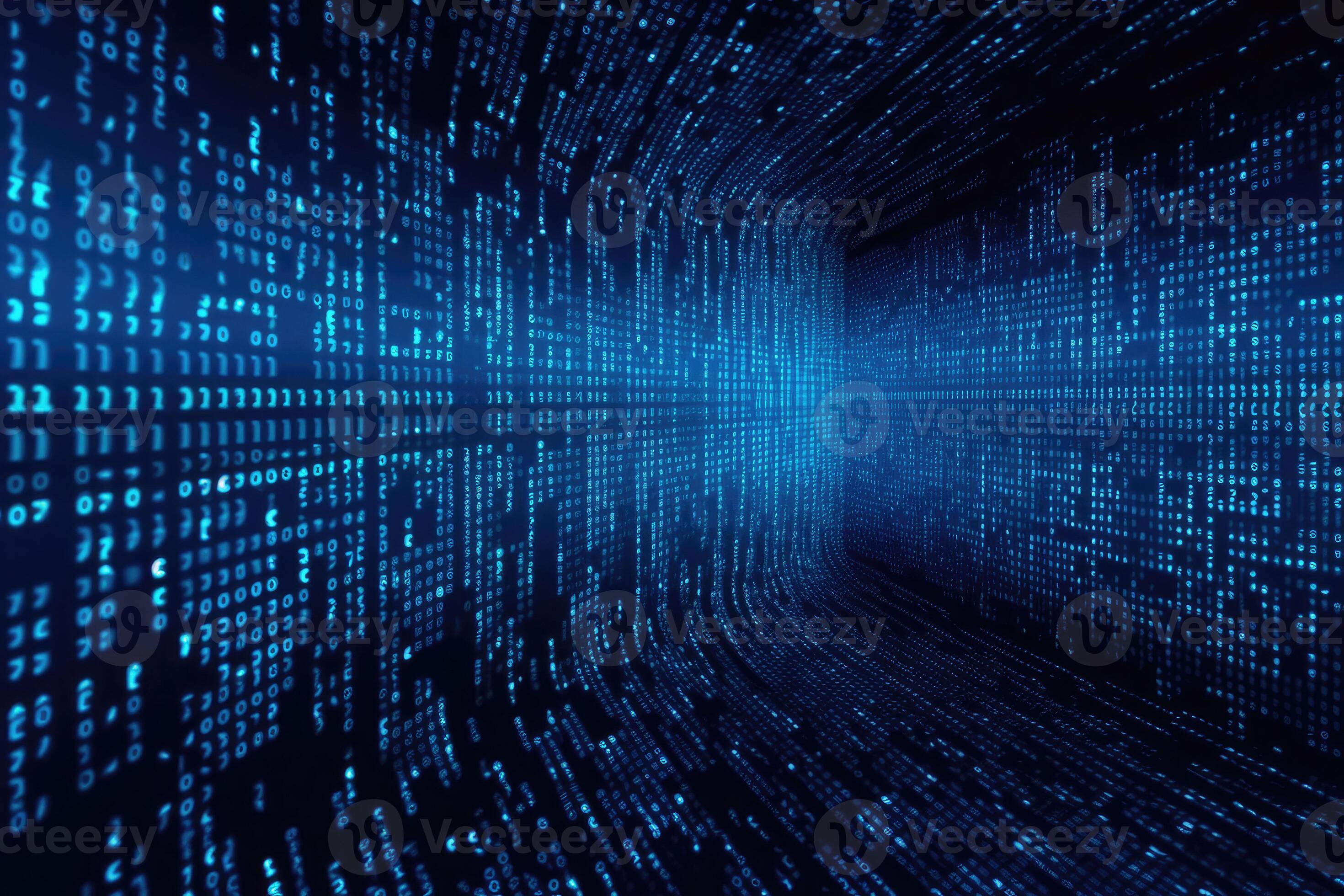 Digital Binary Data Streaming Binary Code Background Matrix Background With Digits 25935351