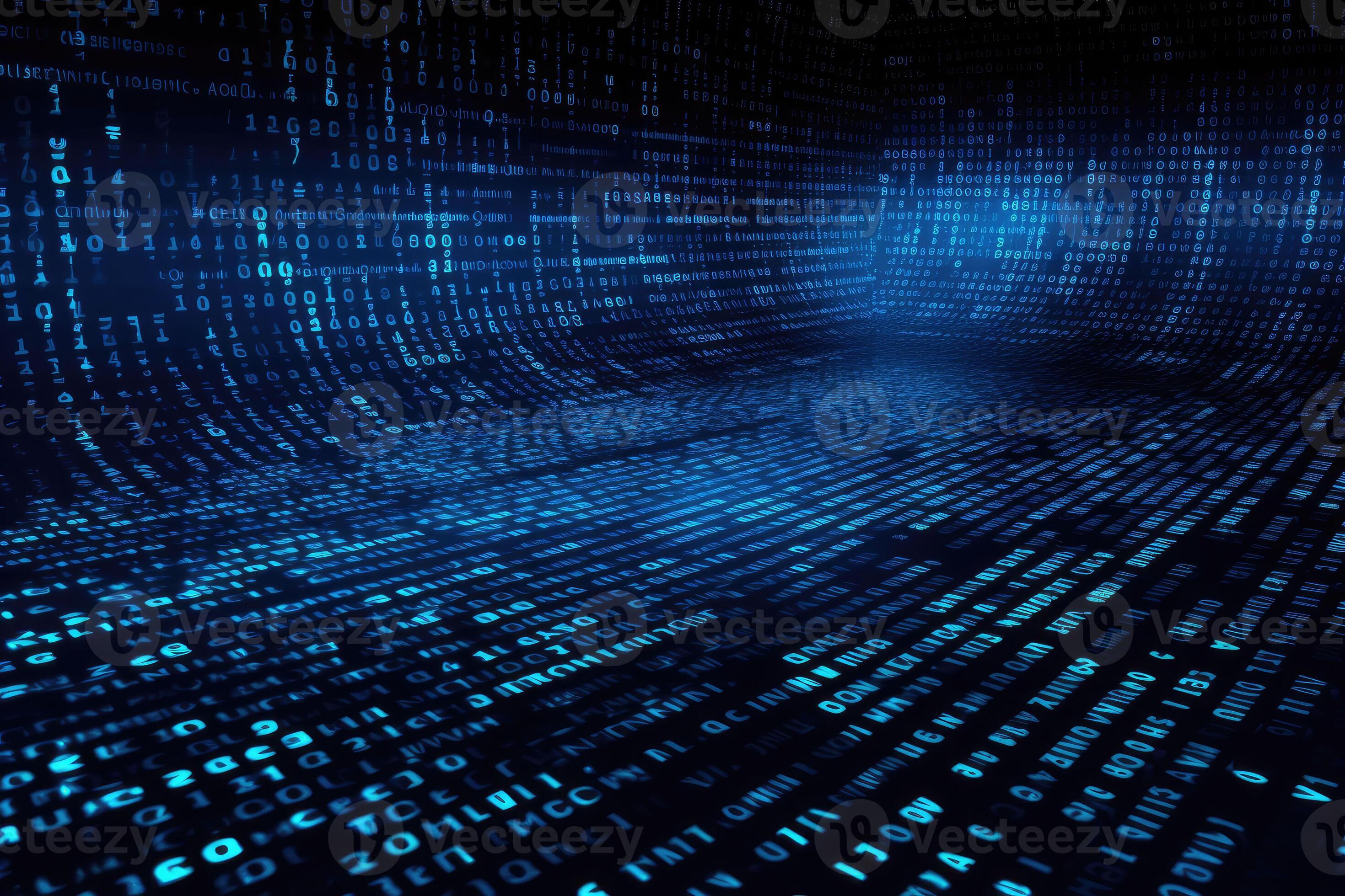 Digital Binary Data Streaming Binary Code Background Matrix Background With Digits 25935912