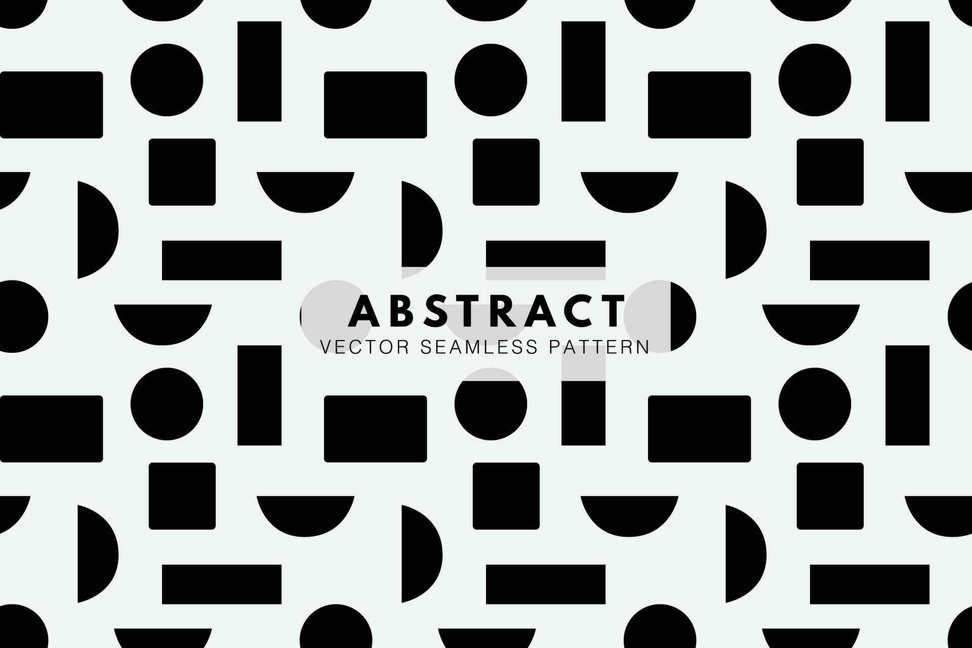 Geometric circle and square shapes vector abstract seamless repeat simple pattern 25936048 ...