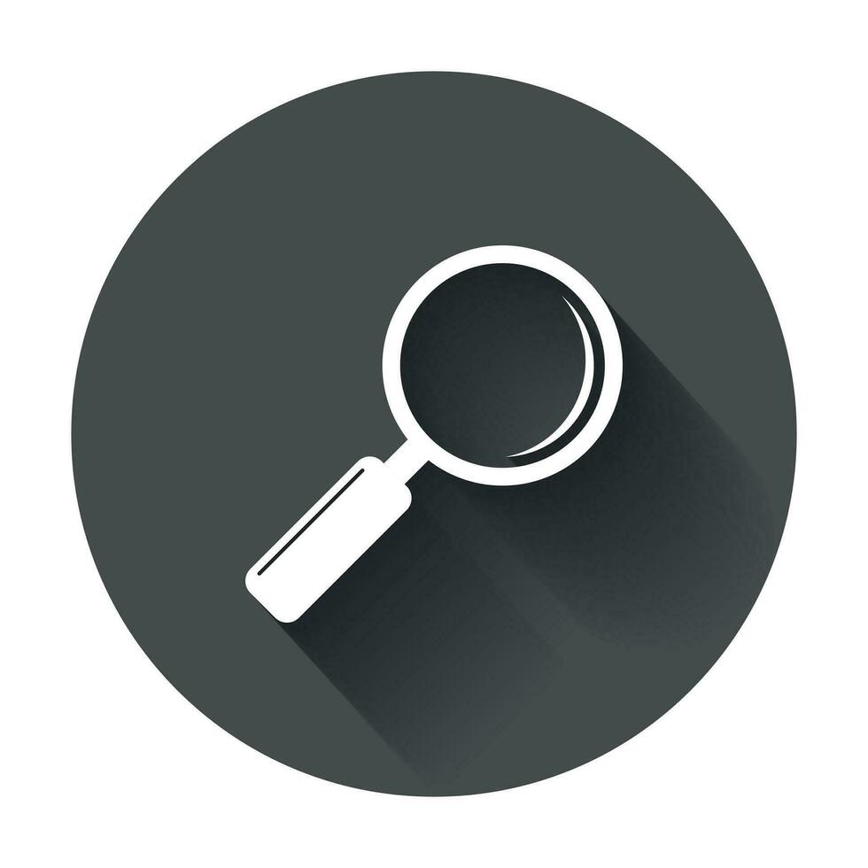 Loupe icon vector. Magnifier in flat style. Search sign concept with ... Loupe icon vector. Magnifier in flat style. Search sign concept with ...