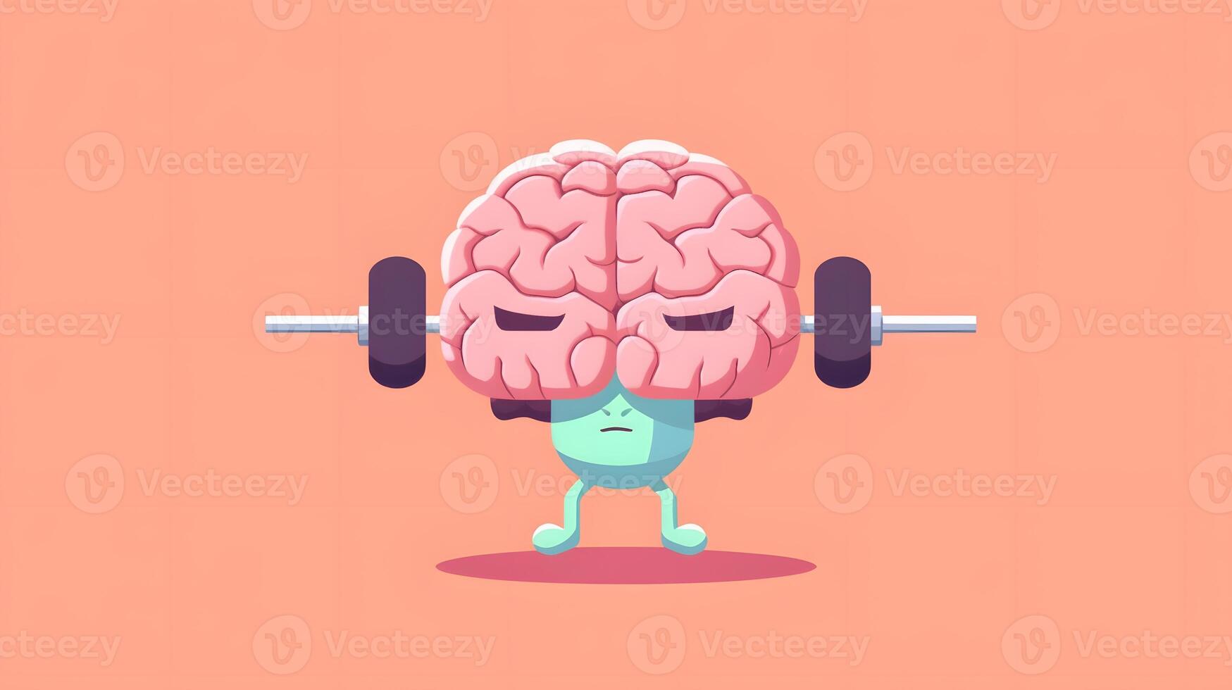 aislado linda cerebro dibujos animados personaje haciendo ejercicios ... aislado linda cerebro dibujos animados personaje haciendo ejercicios ...