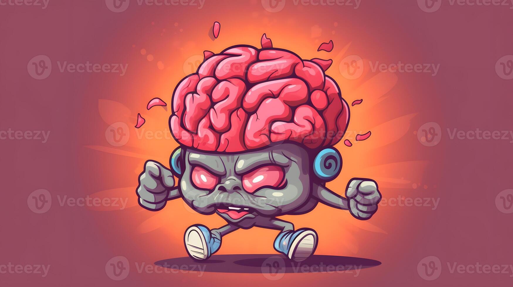 aislado linda cerebro dibujos animados personaje haciendo ejercicios ... aislado linda cerebro dibujos animados personaje haciendo ejercicios ...