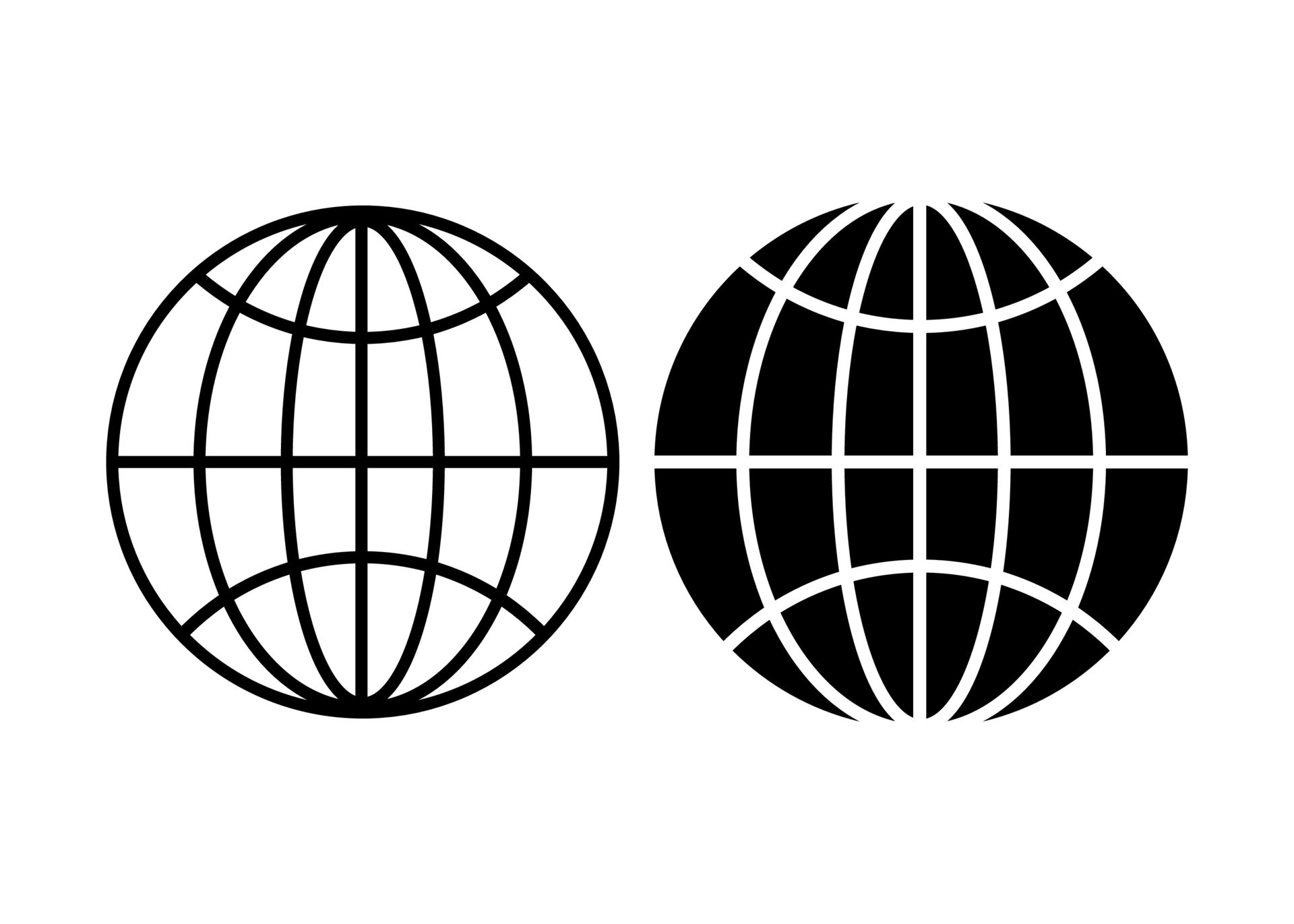 Globe icon vector line art design. Globe icon vector art. 25942073 ...