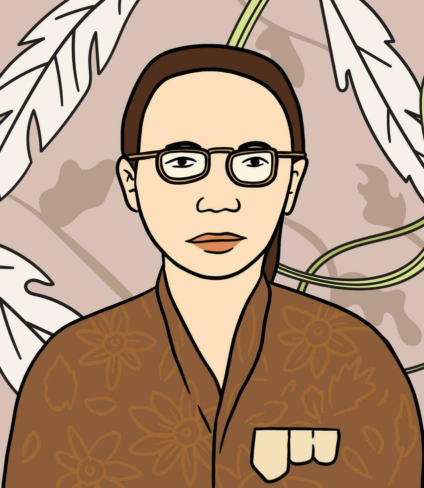 West Sulawesi hero portrait illustration. Happy Indonesian National ... West Sulawesi hero portrait illustration. Happy Indonesian National ...