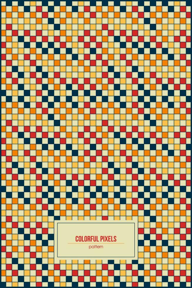 colorful pixels pattern with retro style color 25942671 Vector Art at ...