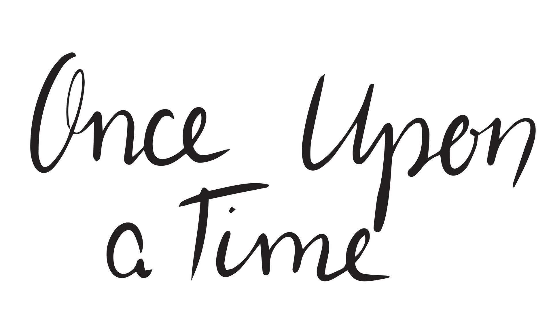 Once upon a time hand lettering phrase, handmade calligraphy ...