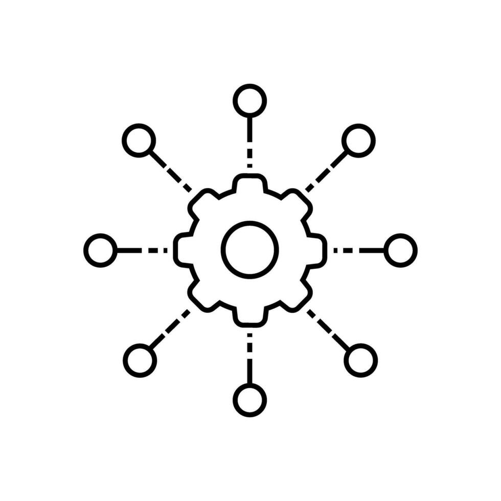 Editable icon vector. Function settings illustration sign. automated ...