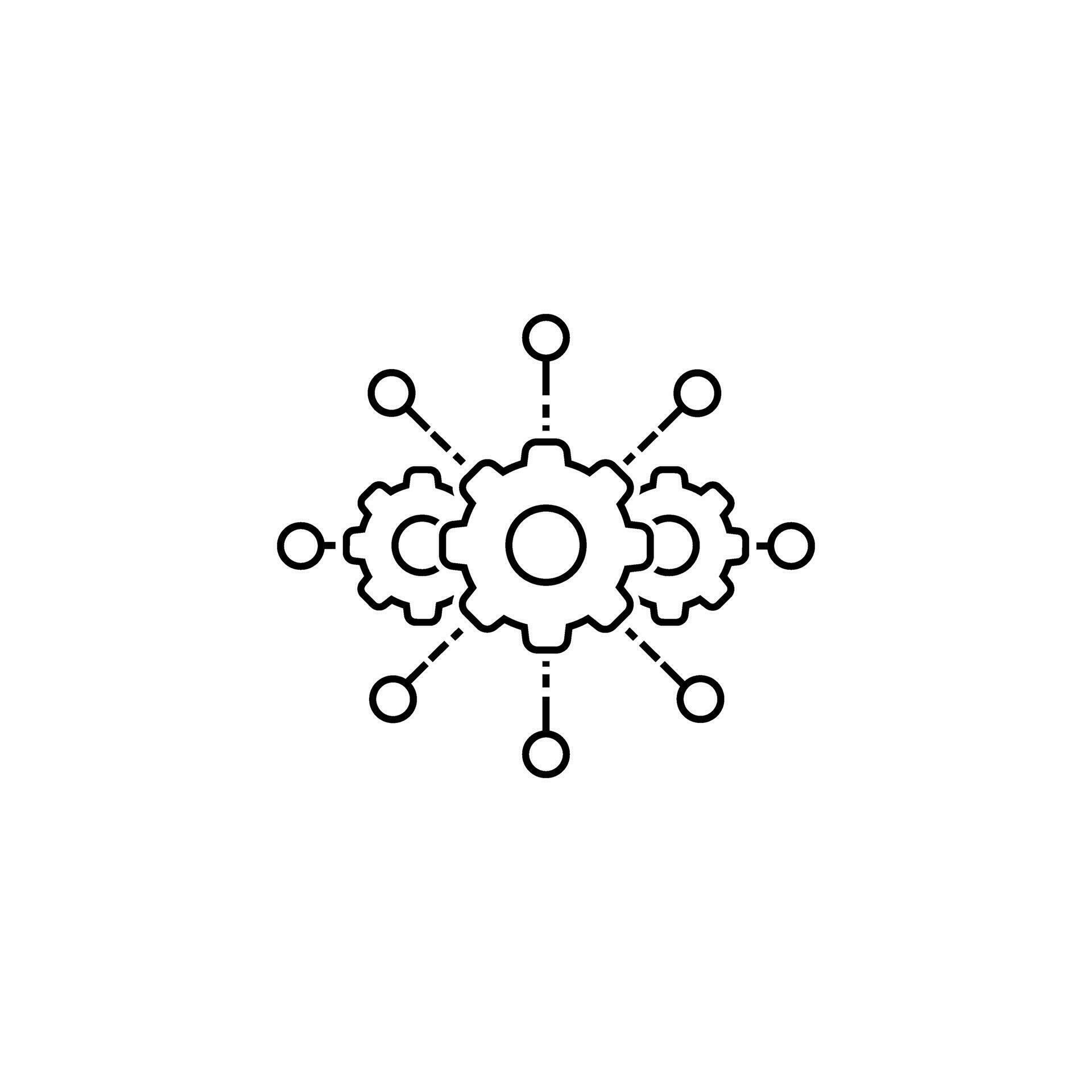 Editable icon vector. Function settings illustration sign. automated ...