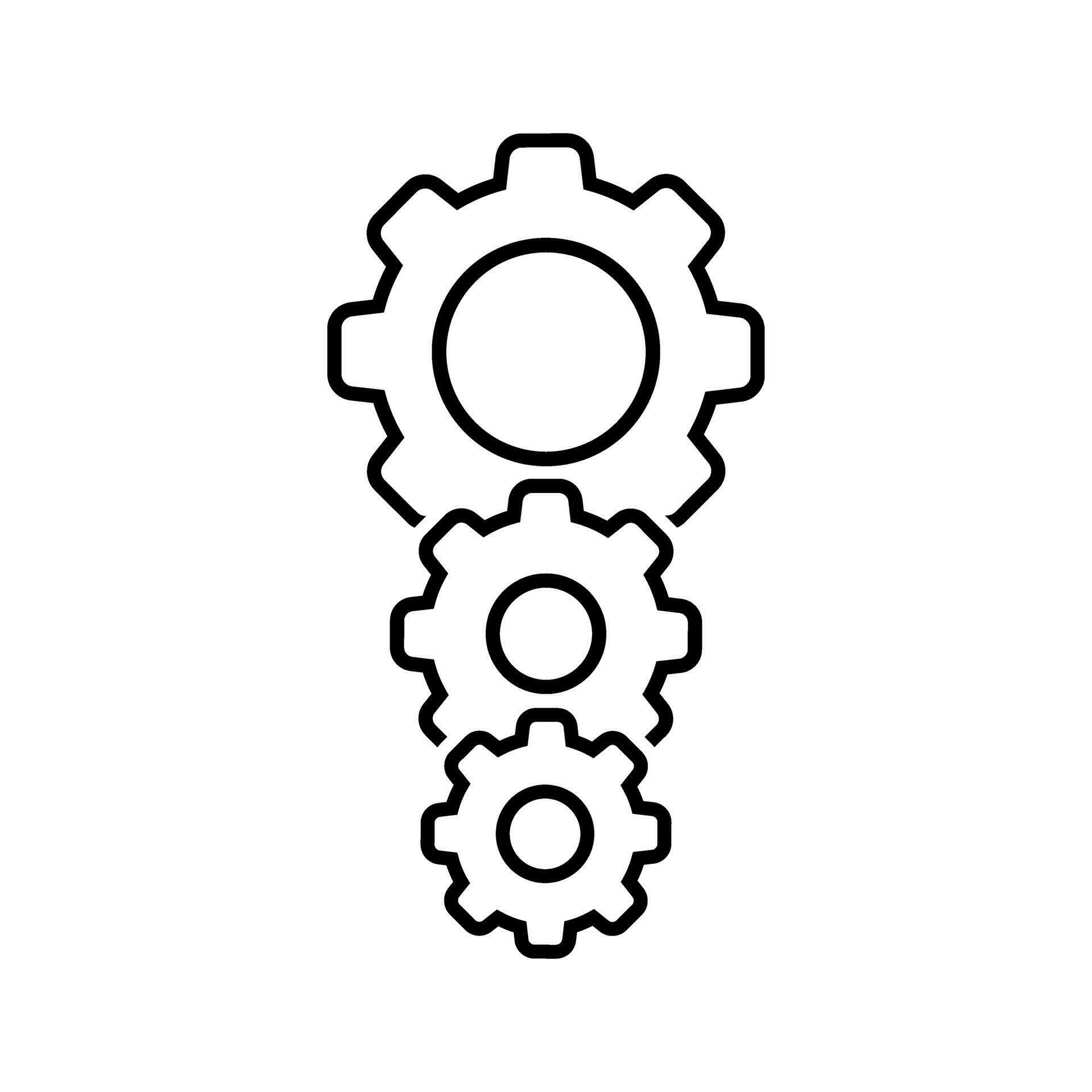 Automated system icon vector. Function settings illustration sign ...