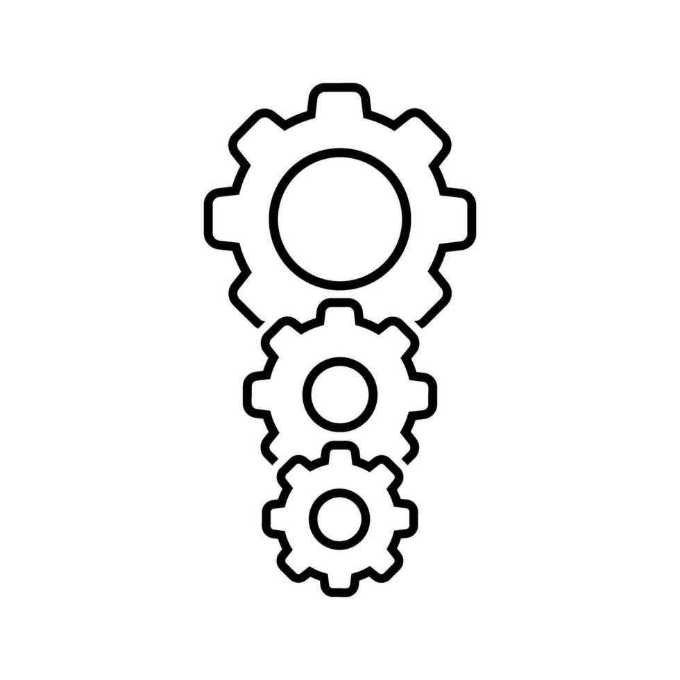 Automated System Icon Vector Function Settings Illustration Sign Editable Symbol Development