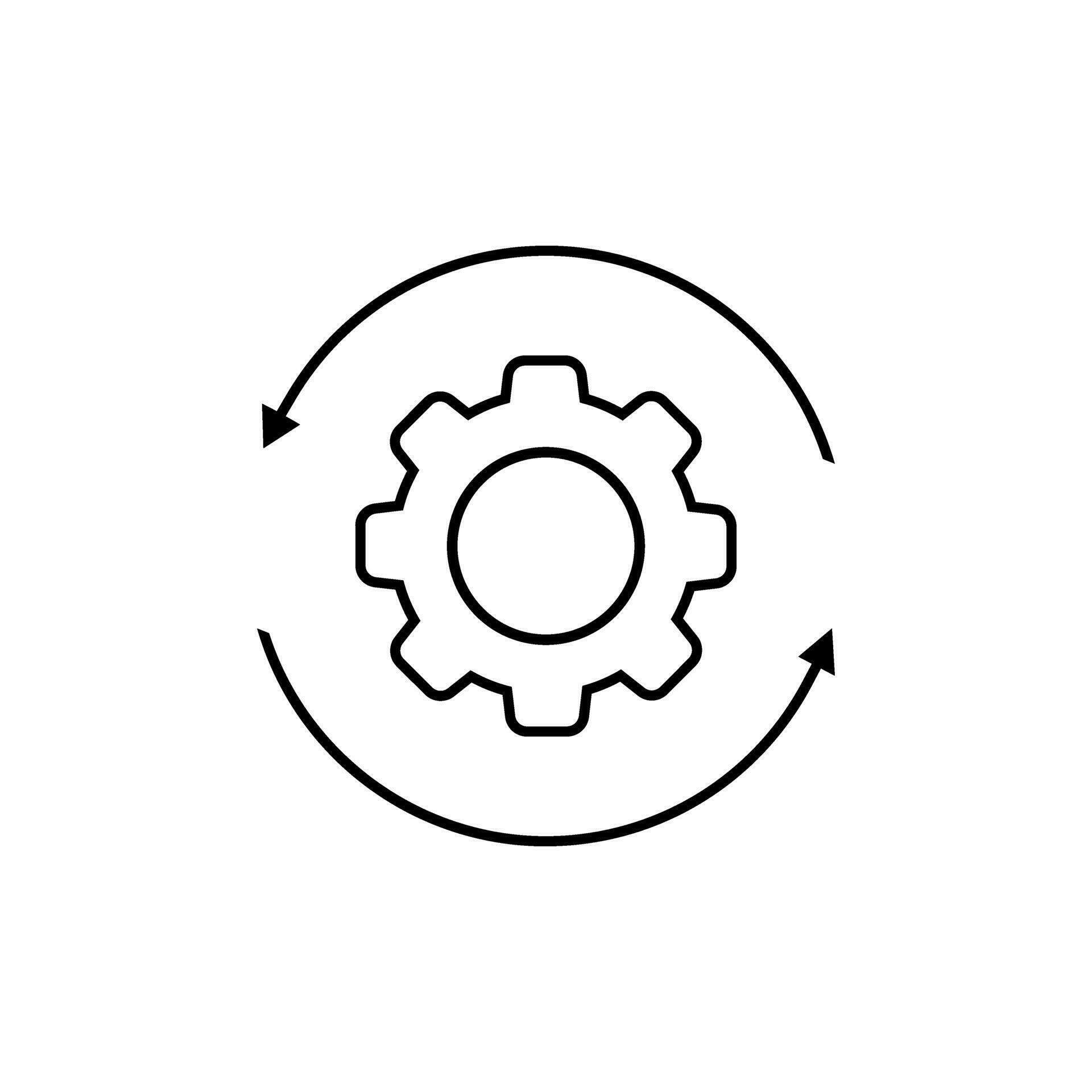 Automated system icon vector. Function settings illustration sign ...