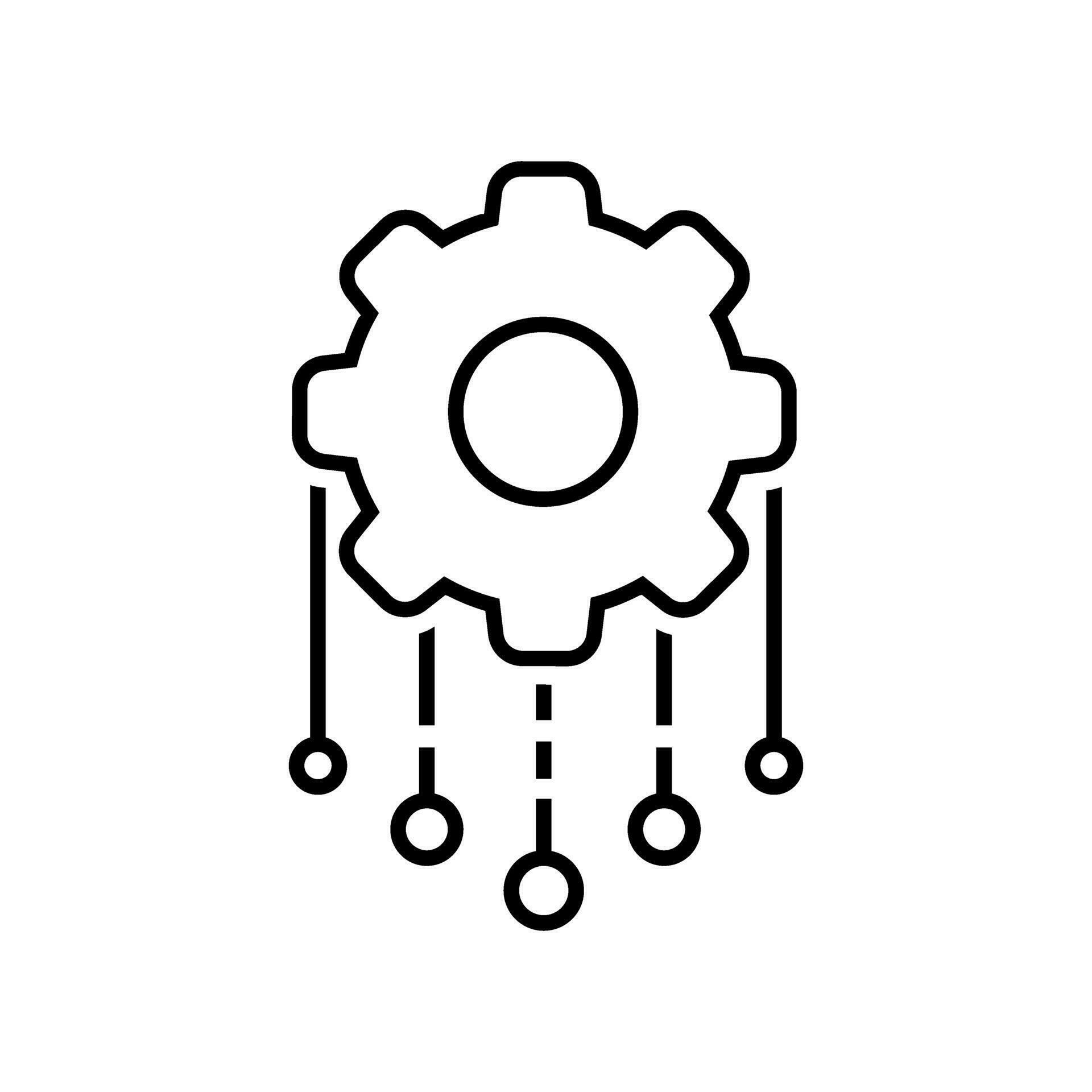 Automated system icon vector. Function settings illustration sign ...