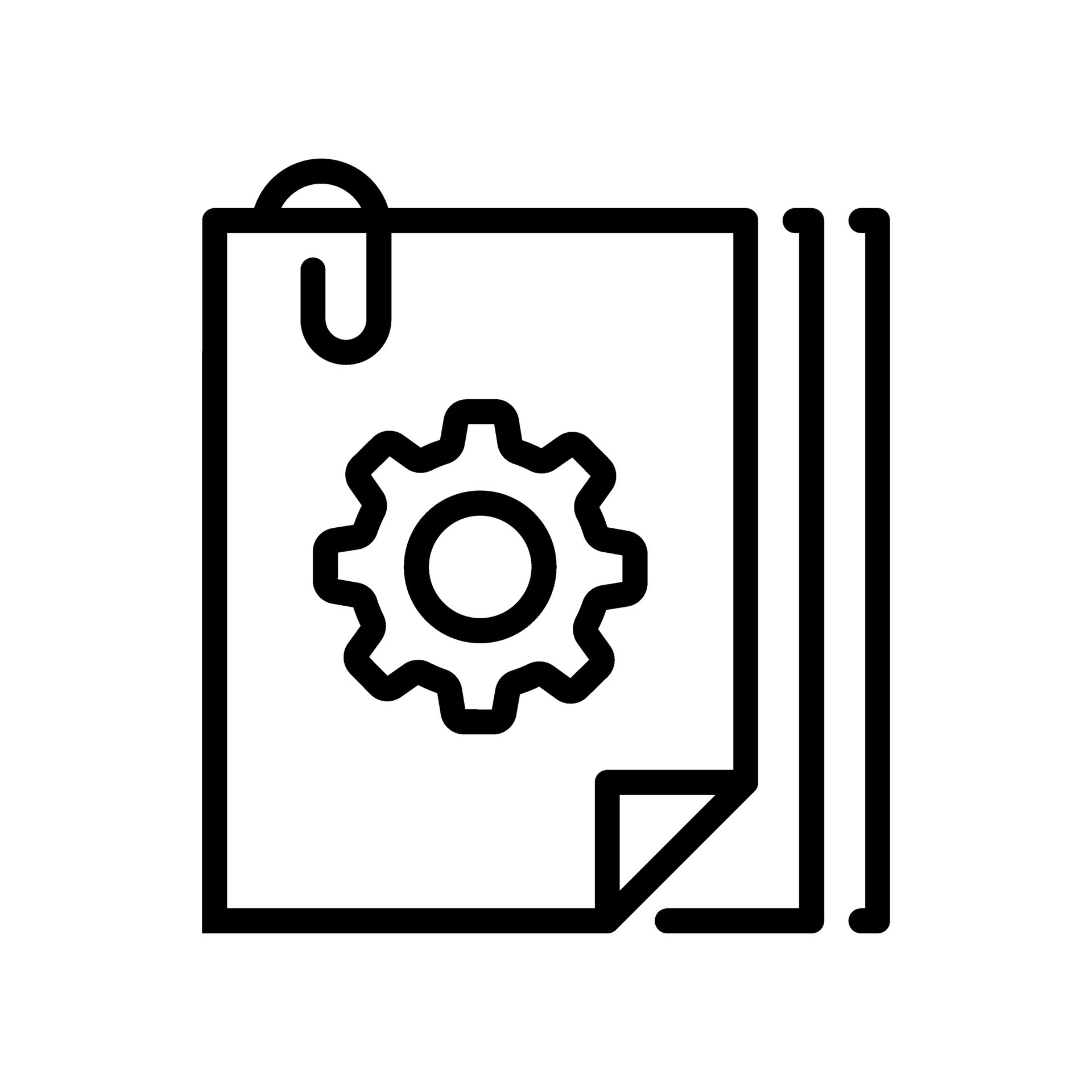 Document Vector Icon Technical Documentation Illustration Sign Manual