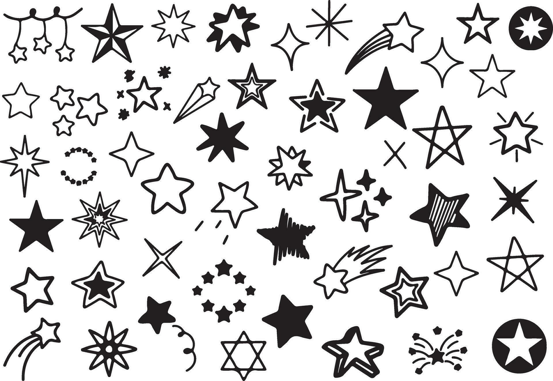 Yellow, gold, and orange sparkles symbols vector. The set of original vector stars sparkle icons ...