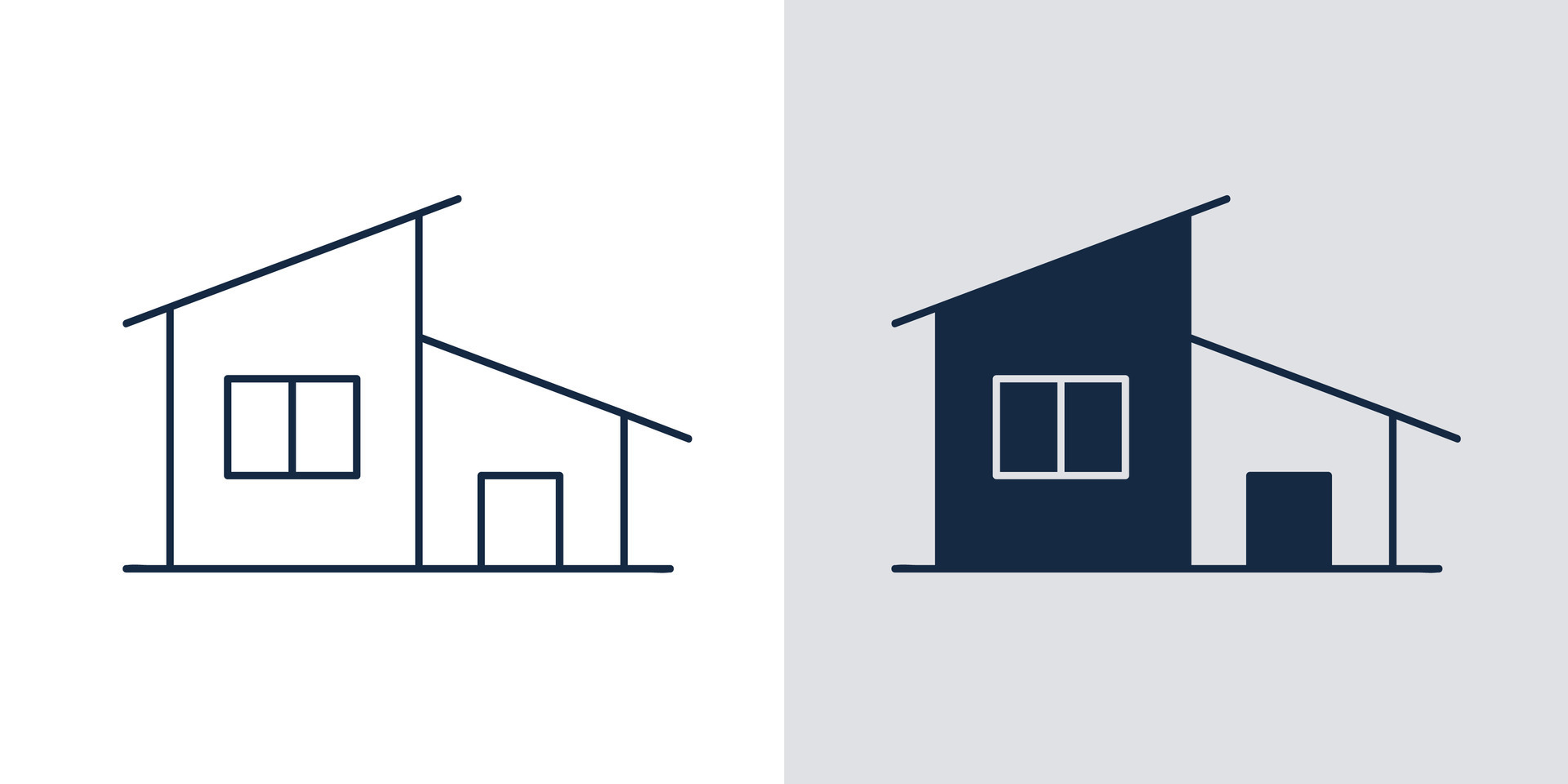 home house Icon vector. modern architecture line icon illustration ...