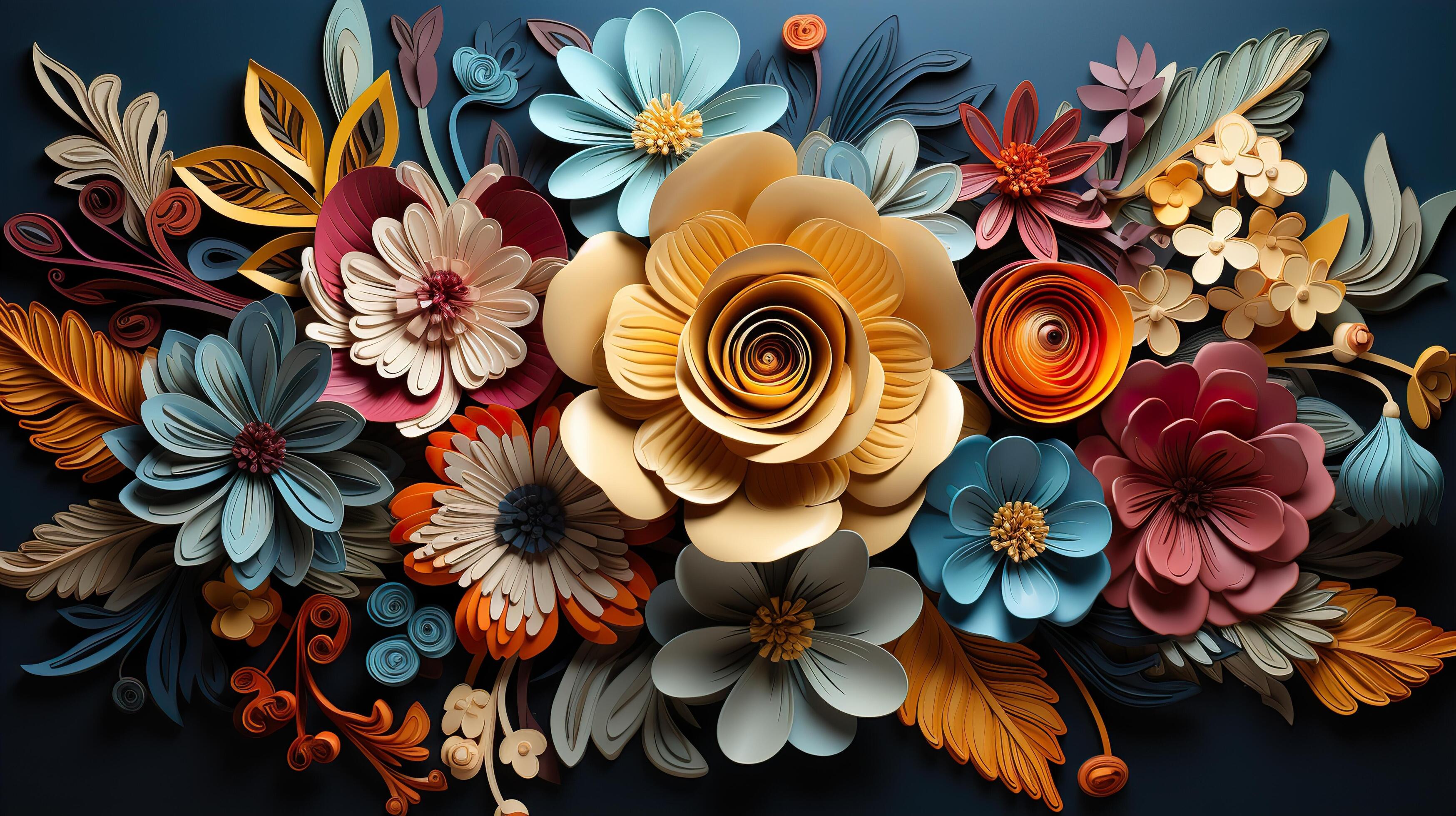 3d Colorful Royale Flower Design AI Generated 25949117 Stock Photo at ... 3d Colorful Royale Flower Design AI Generated 25949117 Stock Photo at ...