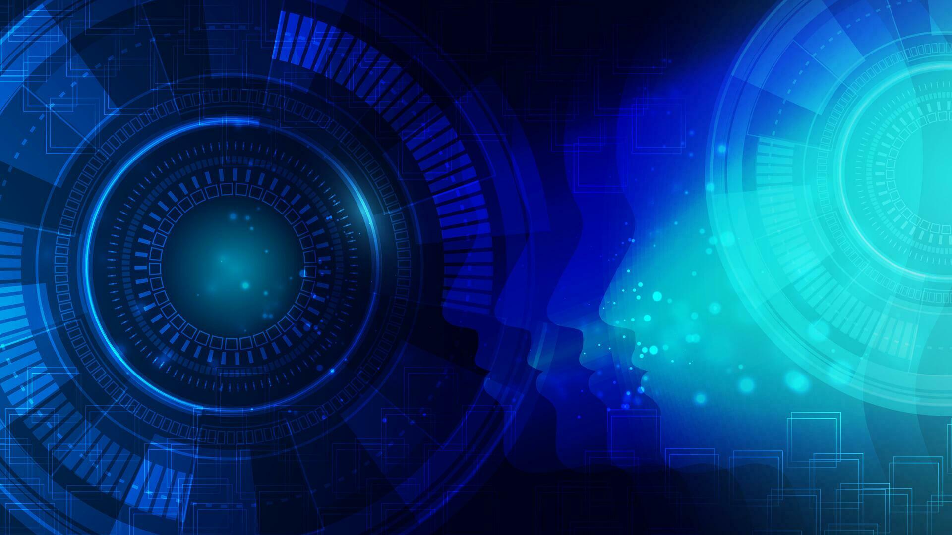 Abstract Technology Ai Computing Concept Ai Brain Working Data Of