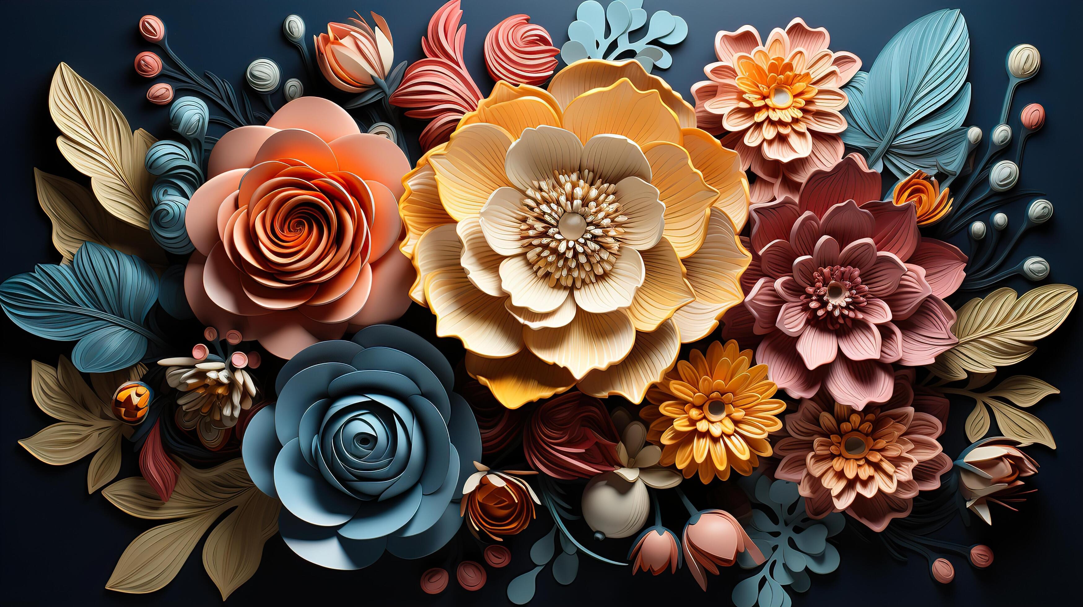 3d Colorful Royale Flower Design AI Generated 25950177 Stock Photo at ... 3d Colorful Royale Flower Design AI Generated 25950177 Stock Photo at ...