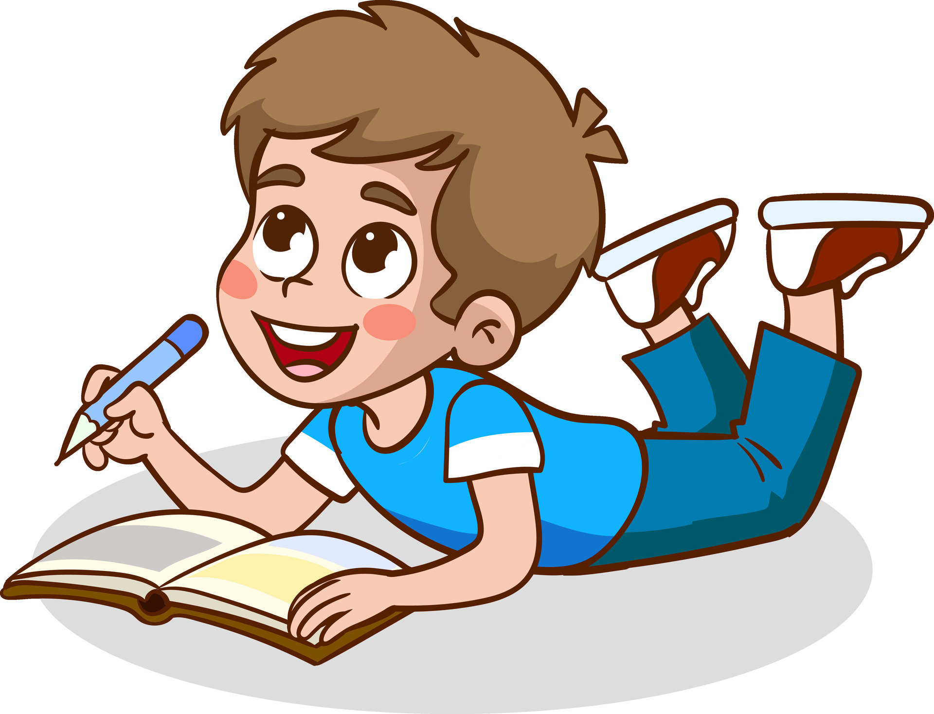 Kids Reading And Writing Clipart