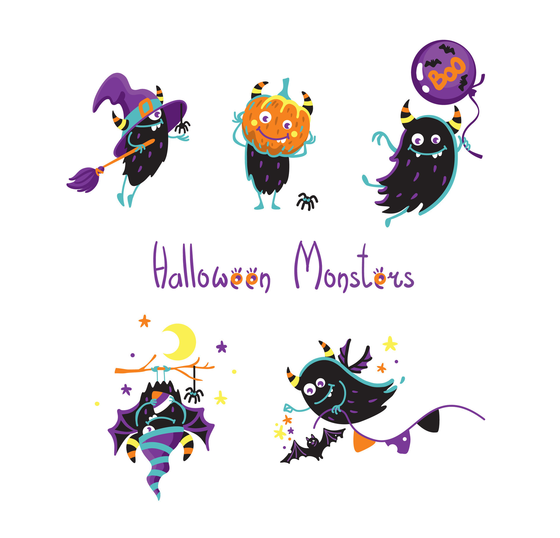 Cute Halloween Monster Clipart